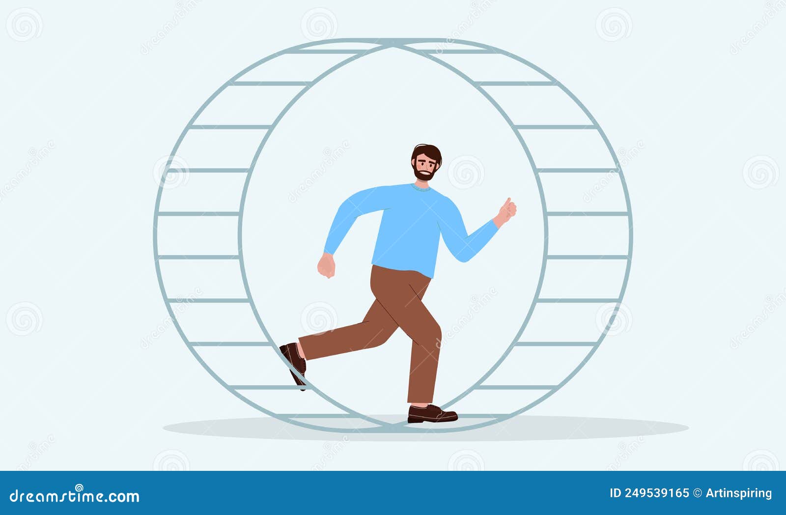 Risk or Problem Concept. Unhappy Character Under Difficult Stock Vector ...