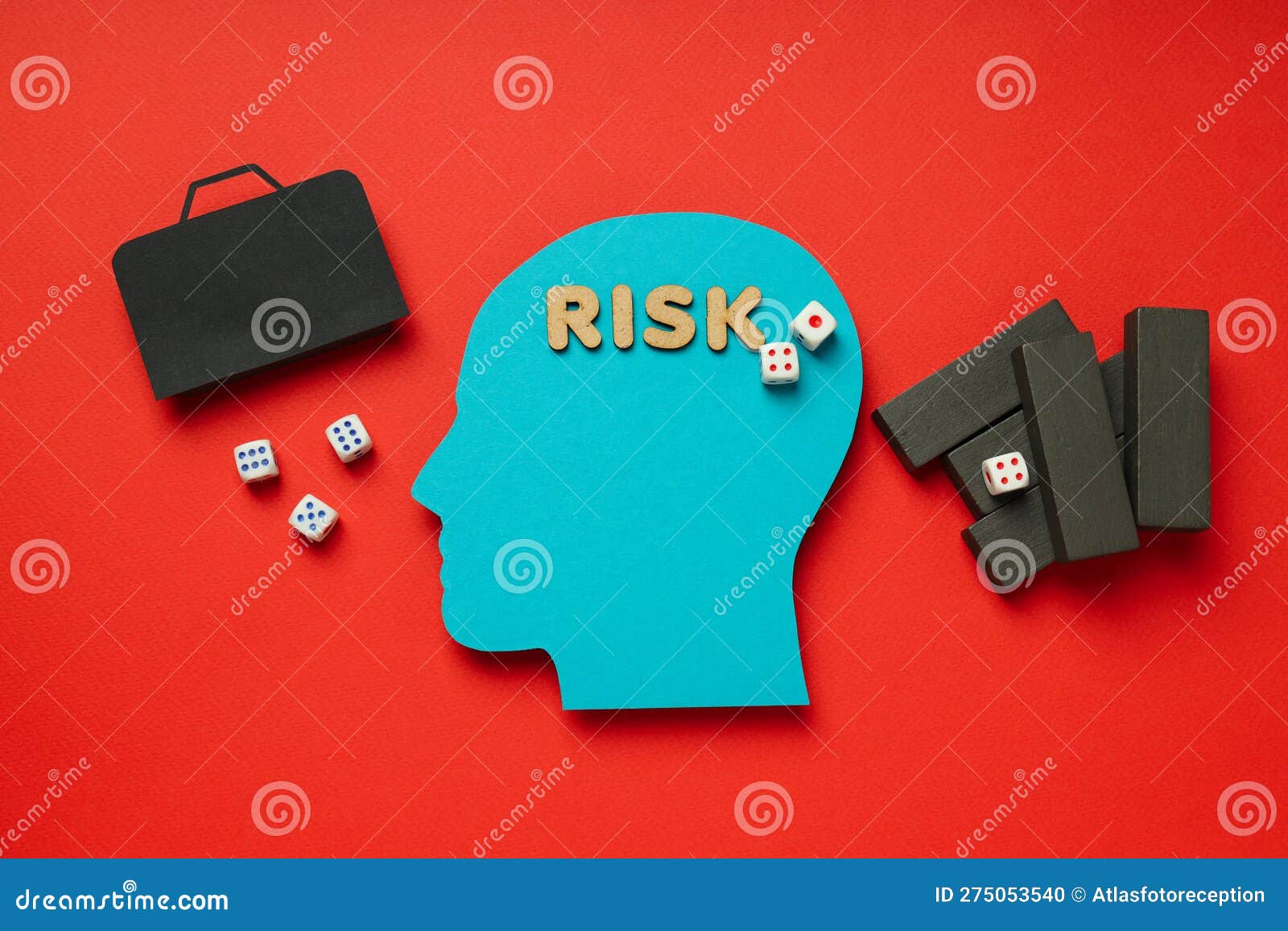 Risk Protection and Eliminating the Risk, Top View Stock Photo - Image ...