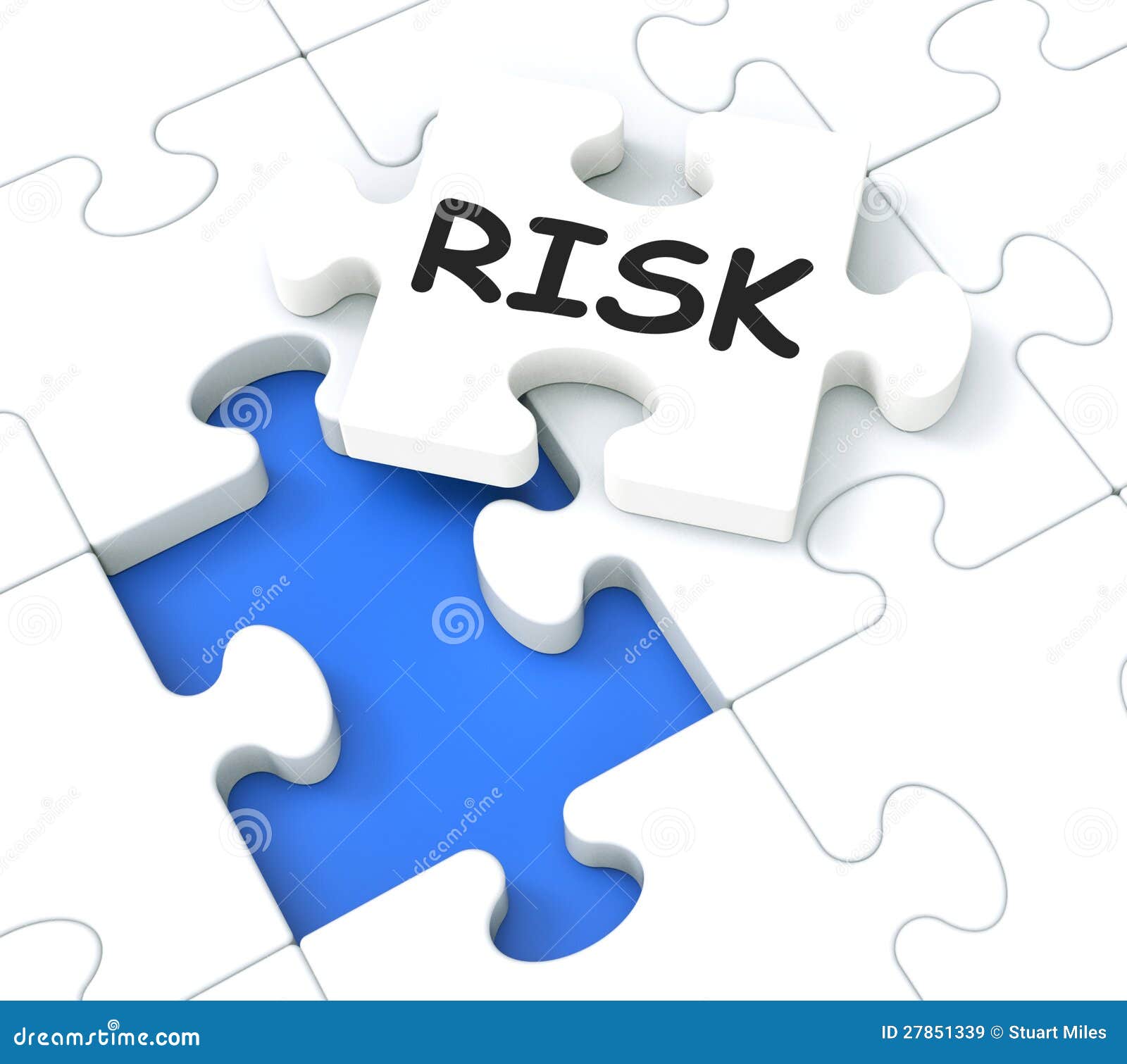 Risk Puzzle Showing Monetary Crisis Stock Illustration - Illustration ...