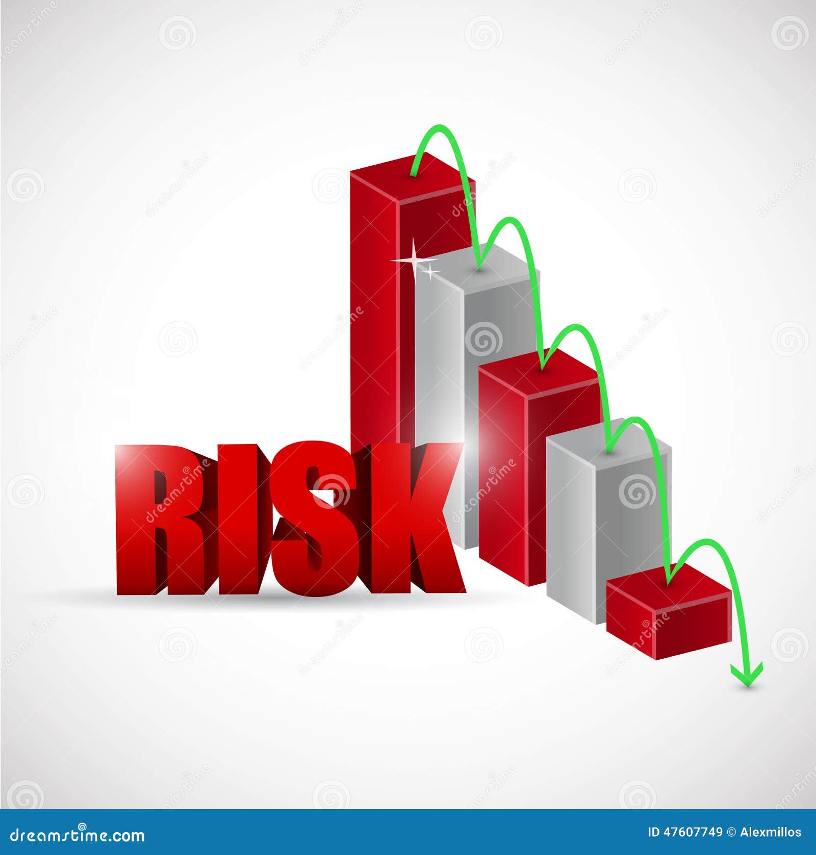 Risk Red Business Graph Illustration Design Stock Illustration ...