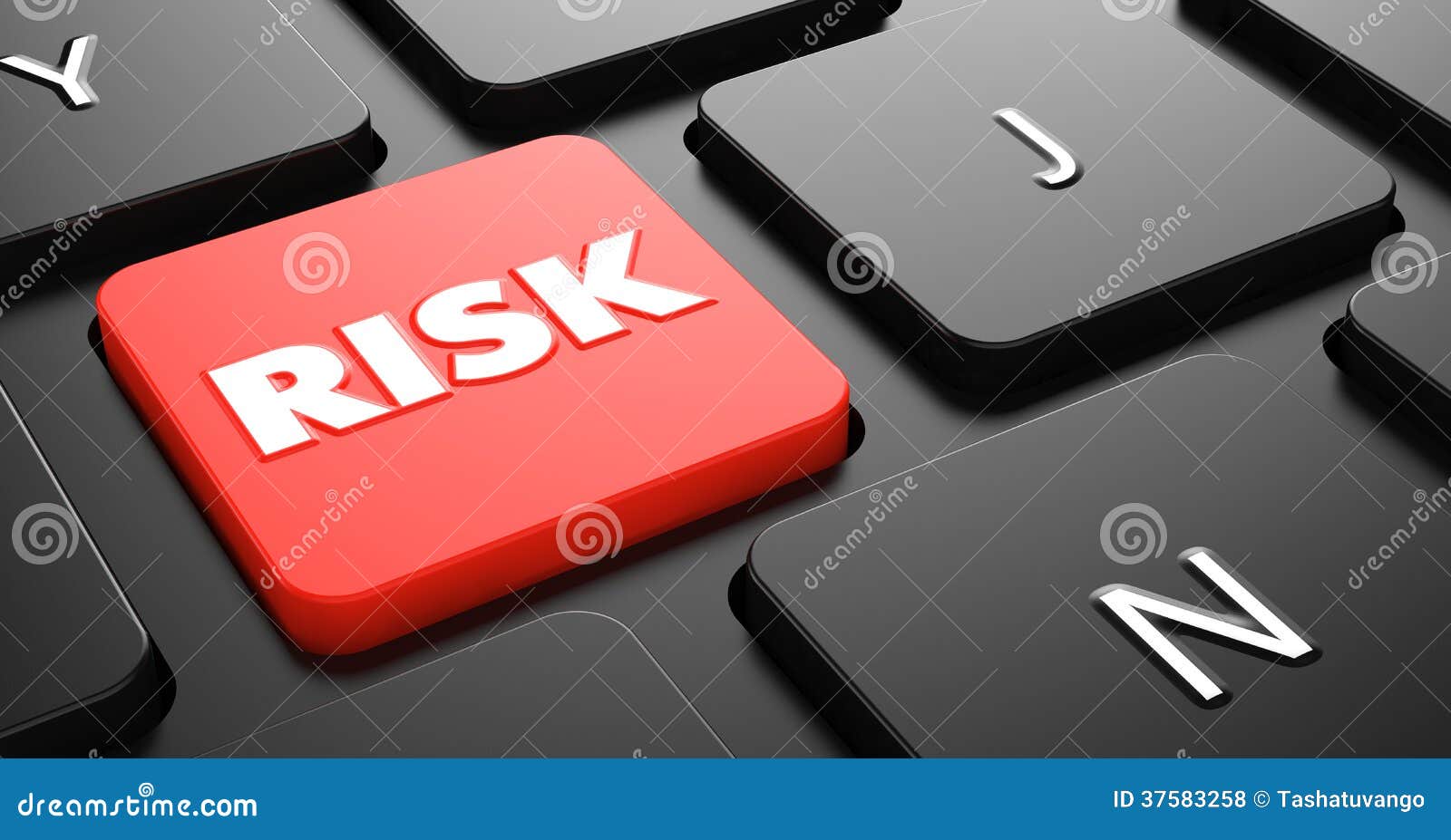Risk on Red Keyboard Button. Stock Illustration - Illustration of ...