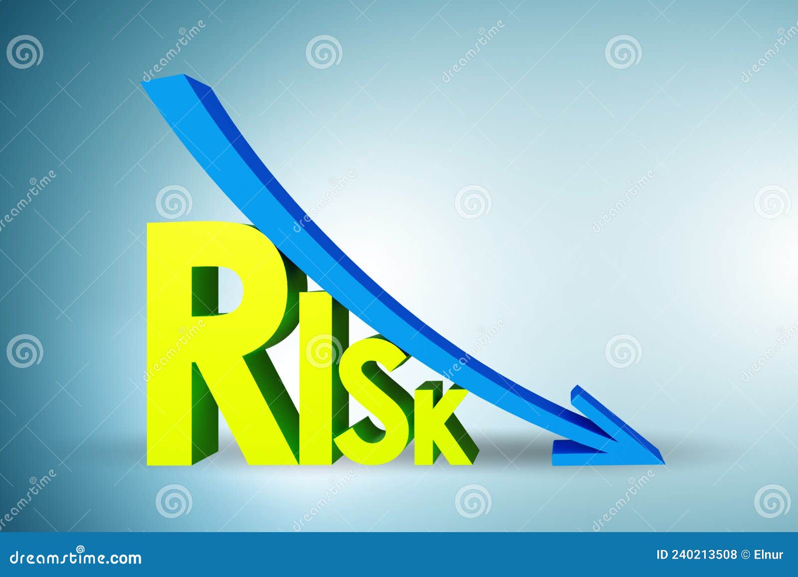 Risk Reduction Concept with Graph Stock Illustration - Illustration of ...