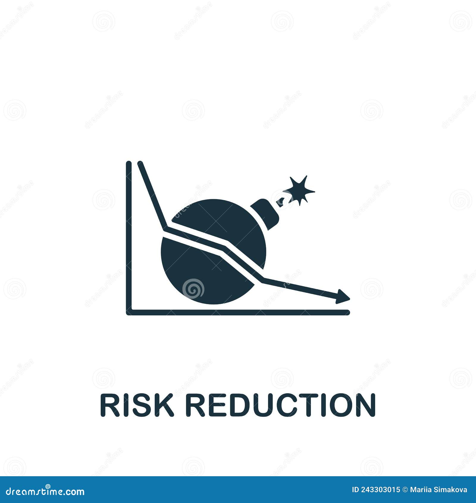 Risk Reduction Icon. Monochrome Simple Icon for Templates, Web Design ... Risk Reduction Icon. Monochrome Simple Icon for Templates, Web Design ...