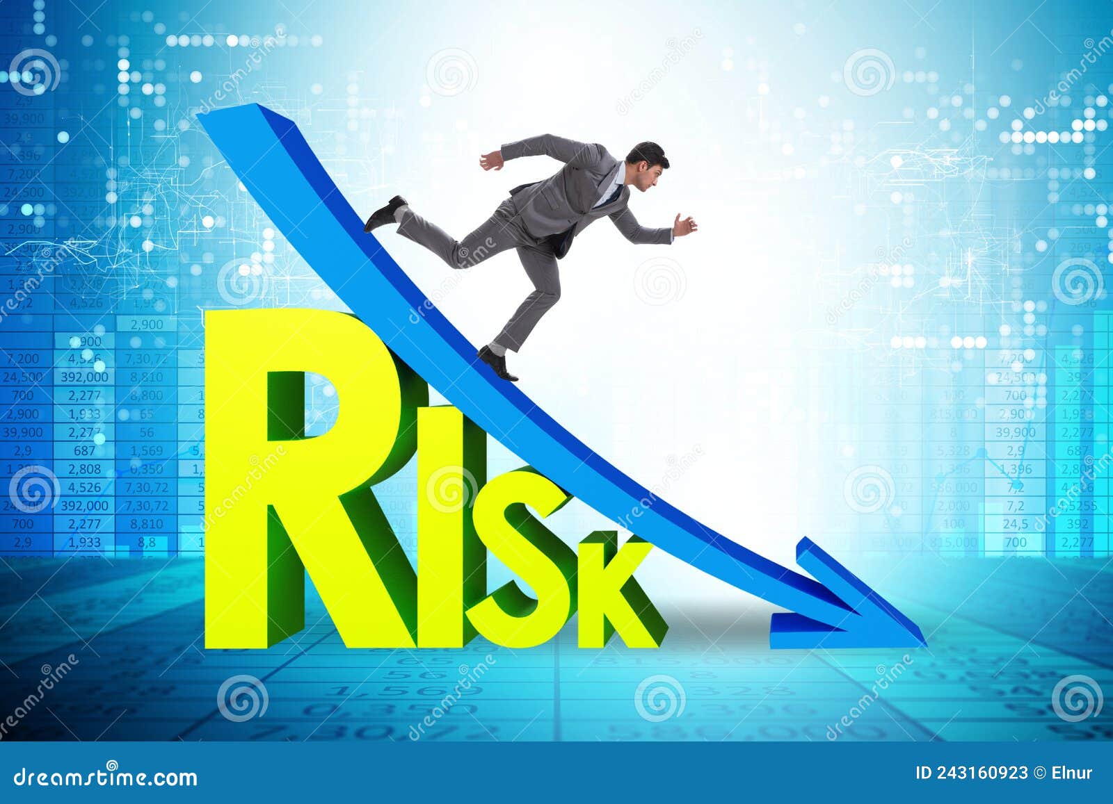 Risk Reduction and Mitigation Concept with Businessman Stock Image ...
