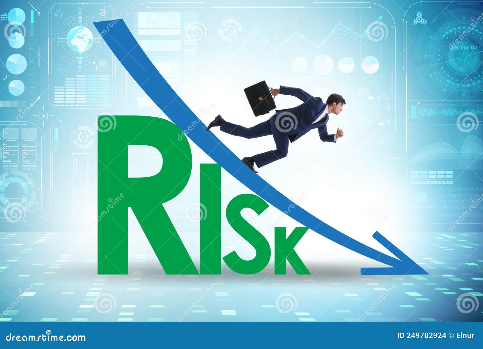Risk Reduction and Mitigation Concept with Businessman Stock Photo ...