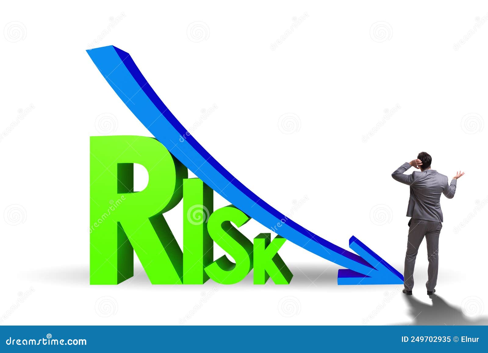 Risk Reduction and Mitigation Concept with Businessman Stock Image ...