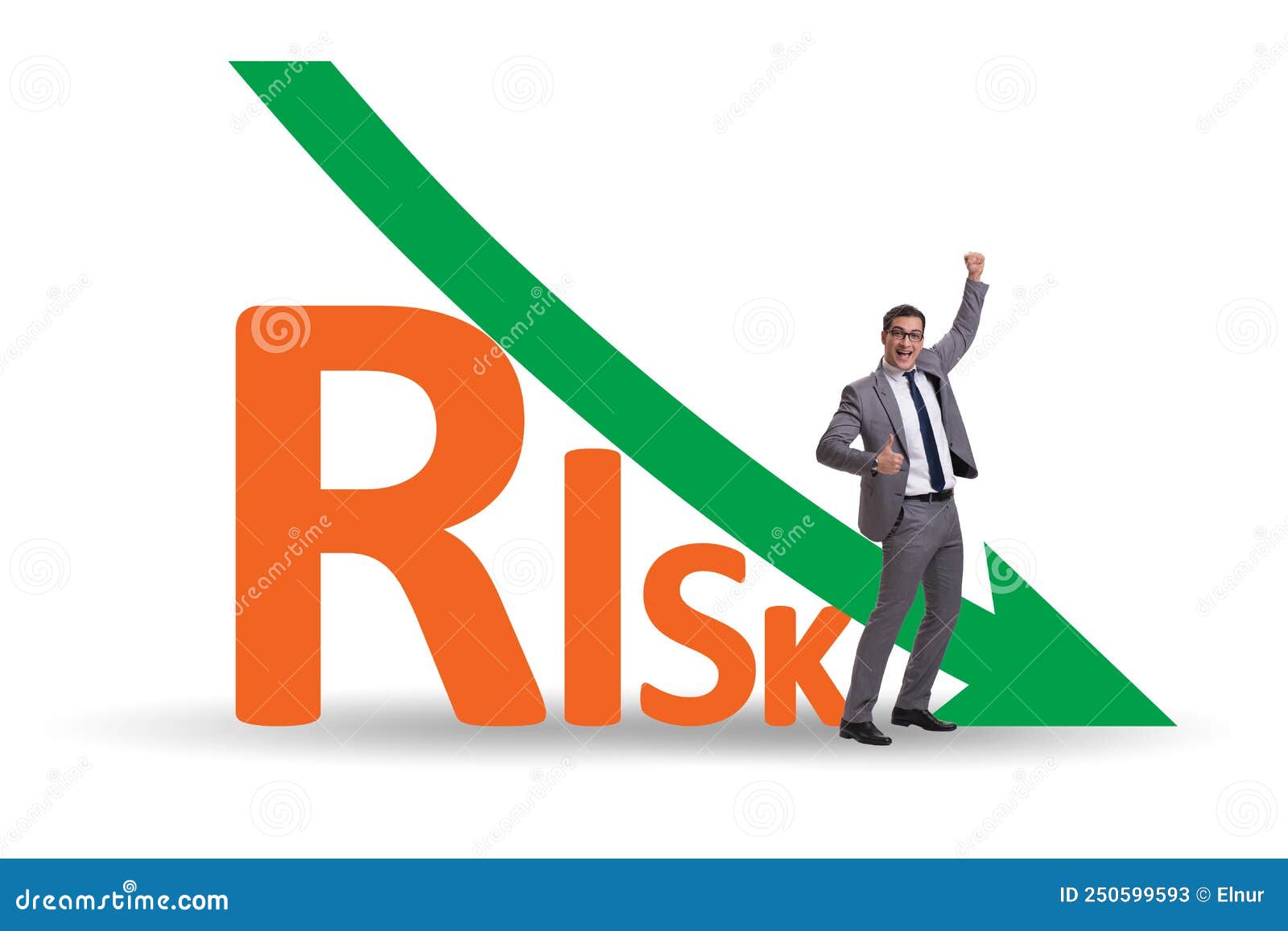 Risk Reduction and Mitigation Concept with Businessman Stock Image ...