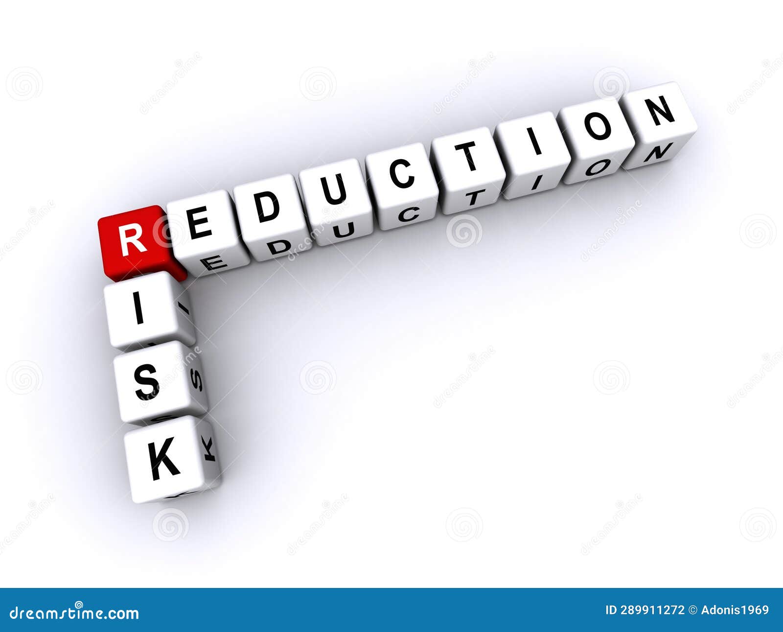 Risk Reduction Word Block on White Stock Illustration - Illustration of ...