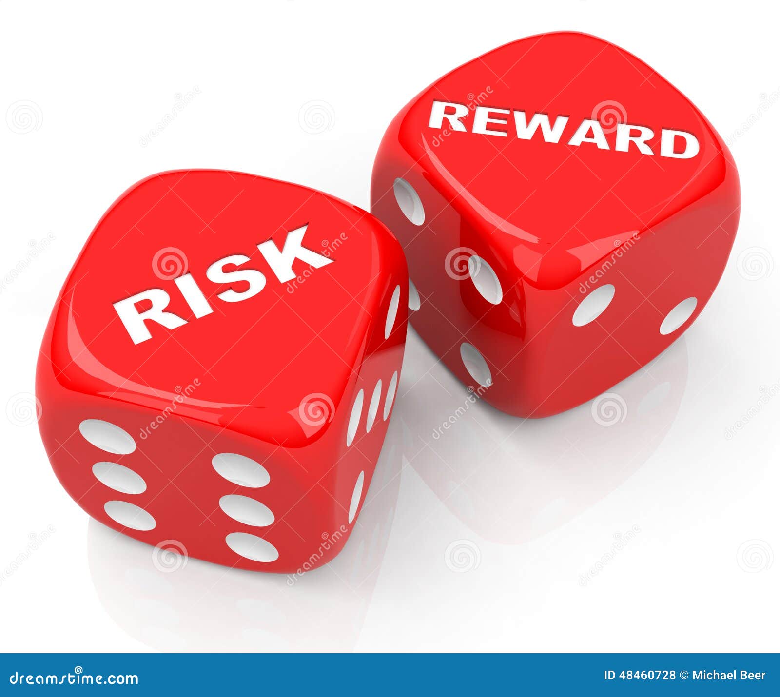 Risk and reward dices stock illustration. Illustration of dangerous ...