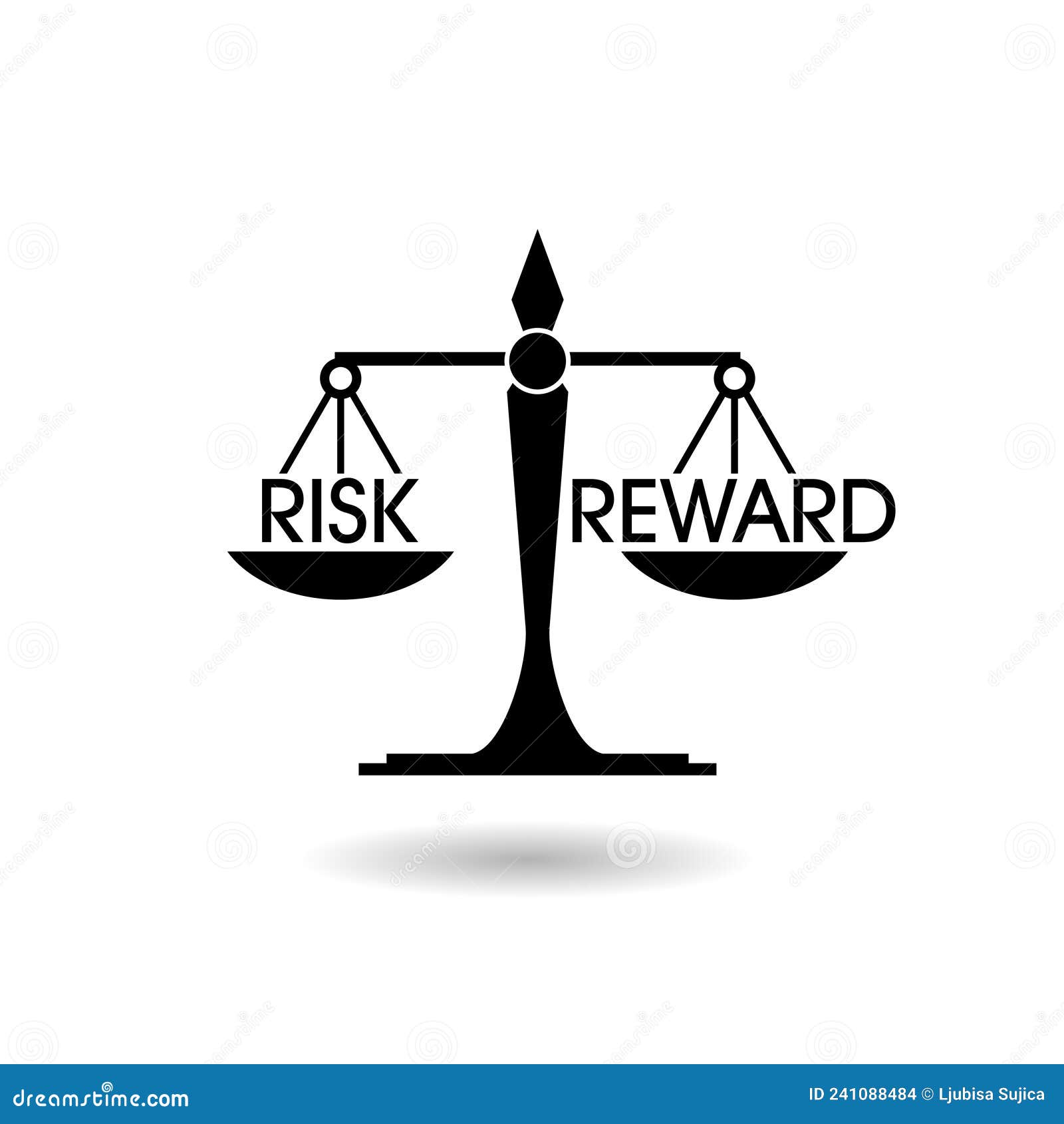 Risk Reward Scale Icon with Shadow Stock Vector - Illustration of ...