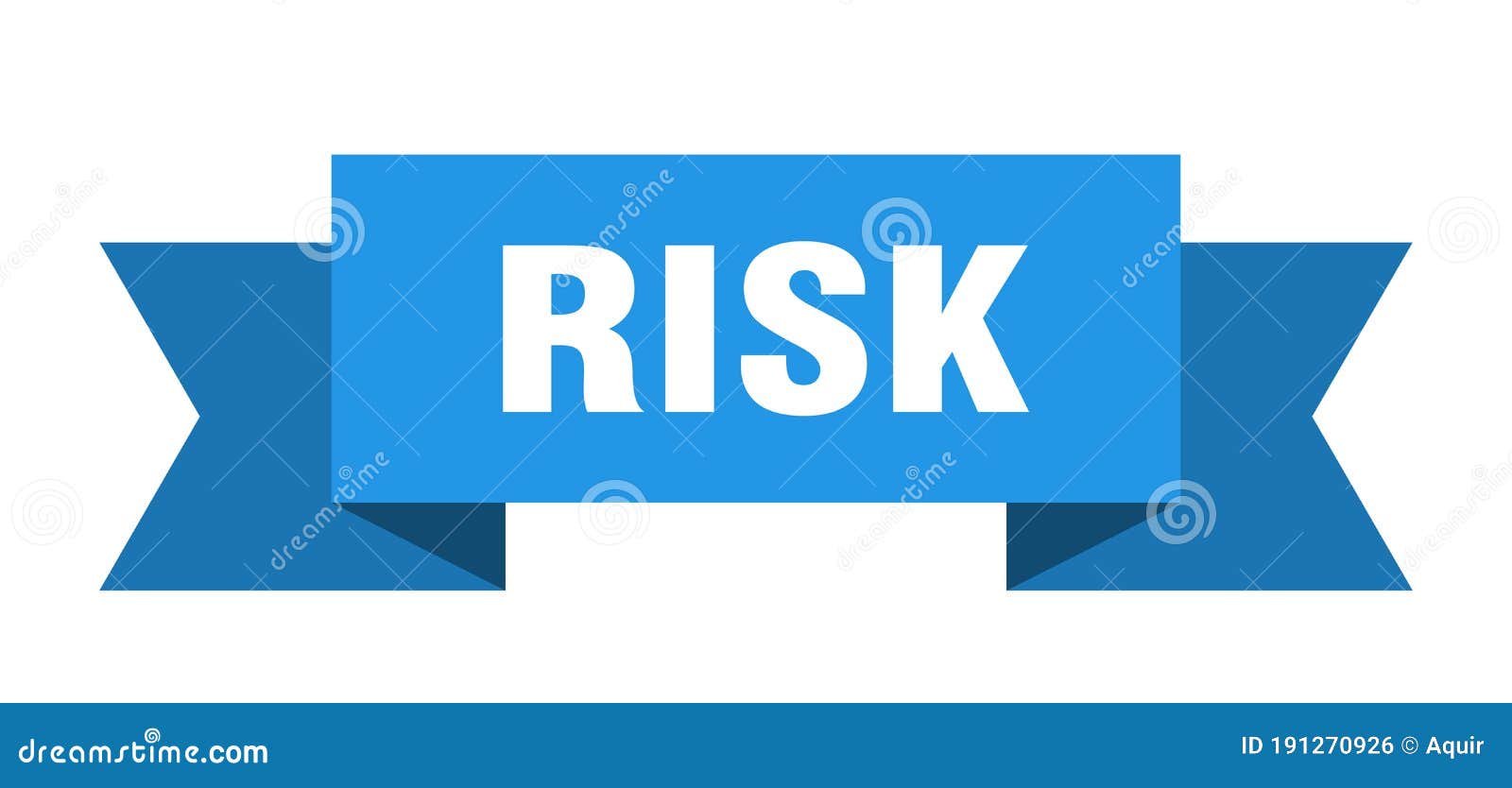 Risk ribbon. stock vector. Illustration of sticker, ribbon - 191270926