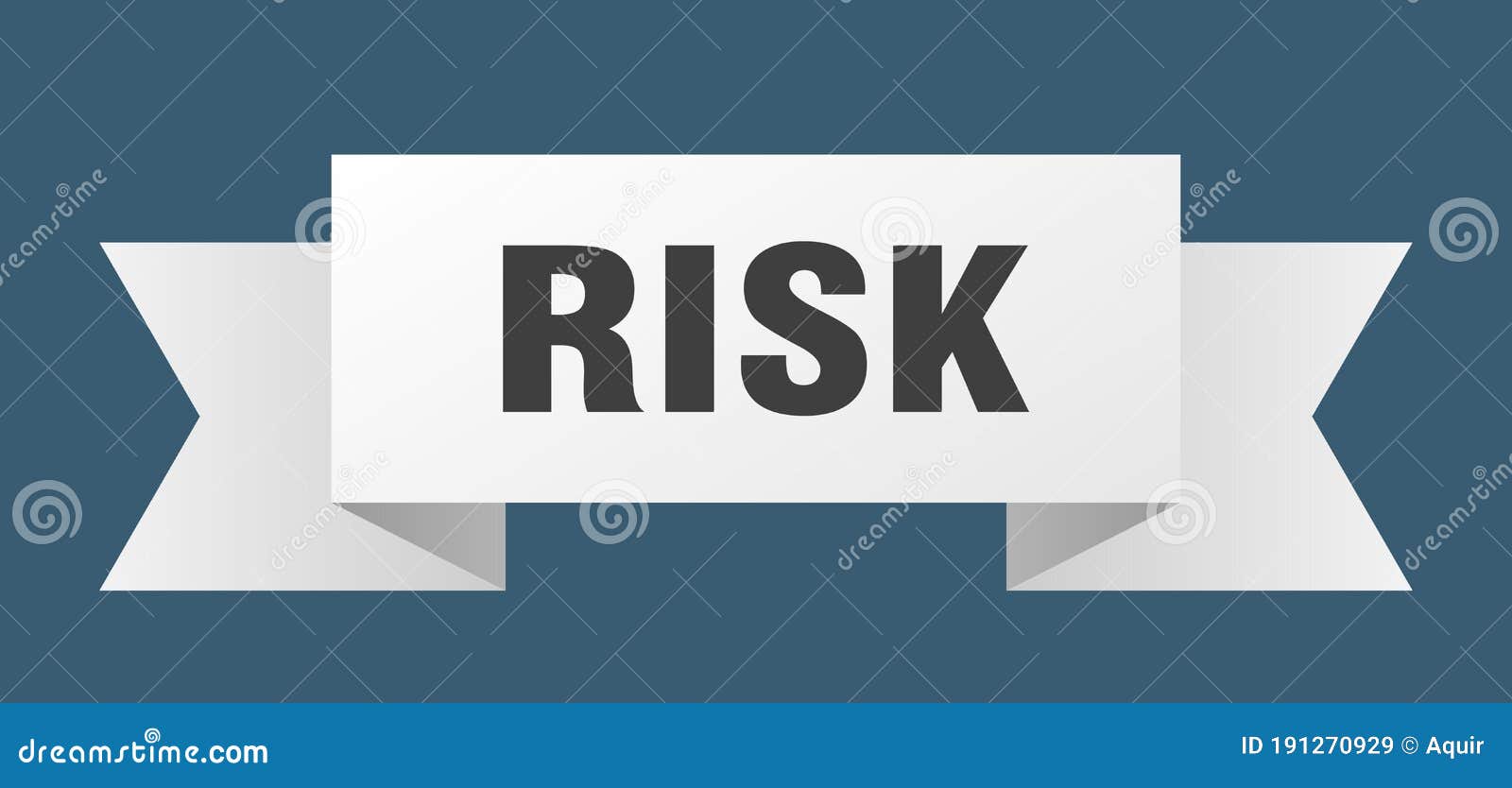 Risk ribbon. stock vector. Illustration of isolated - 191270929