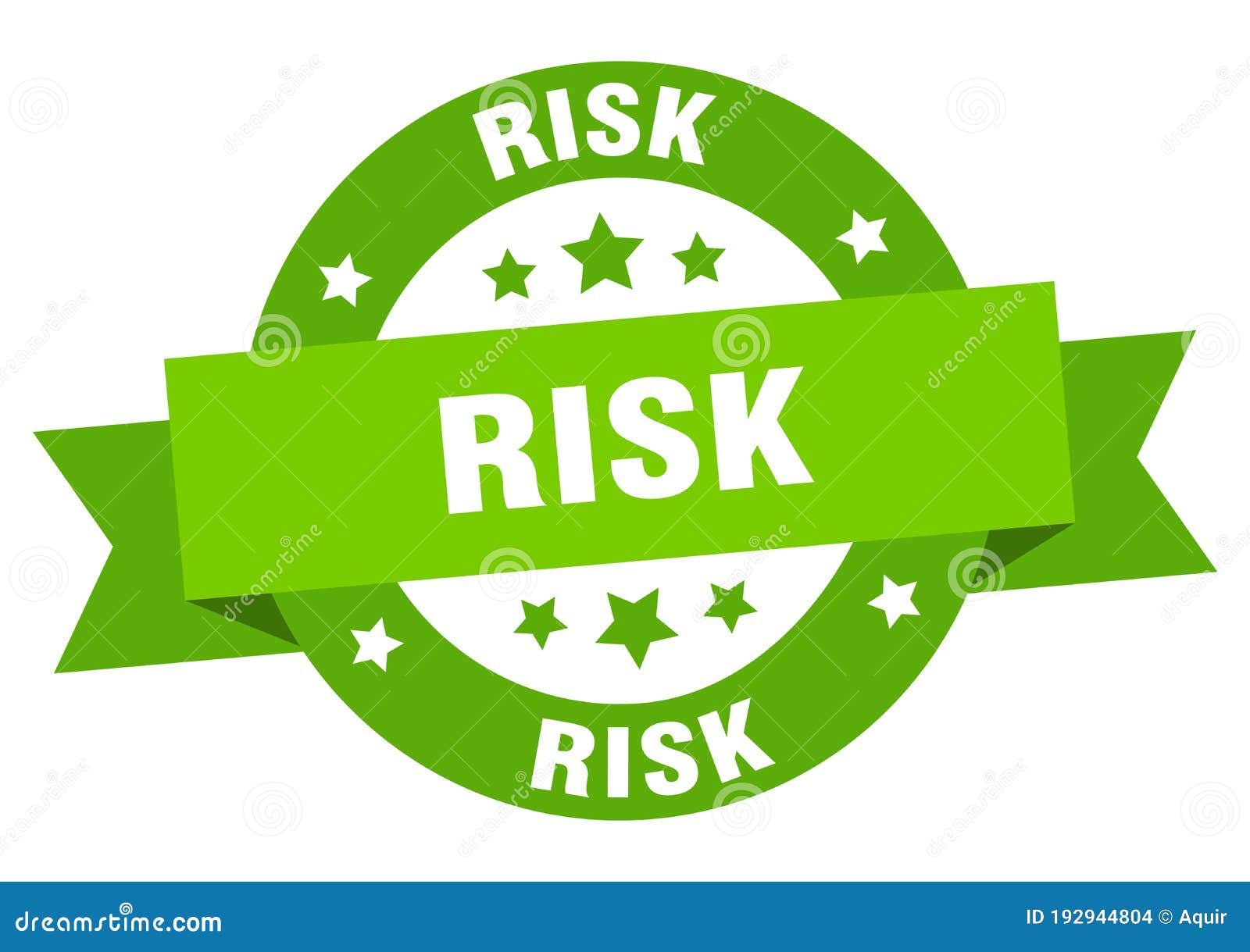Risk Round Ribbon Isolated Label. Risk Sign Stock Vector - Illustration ...