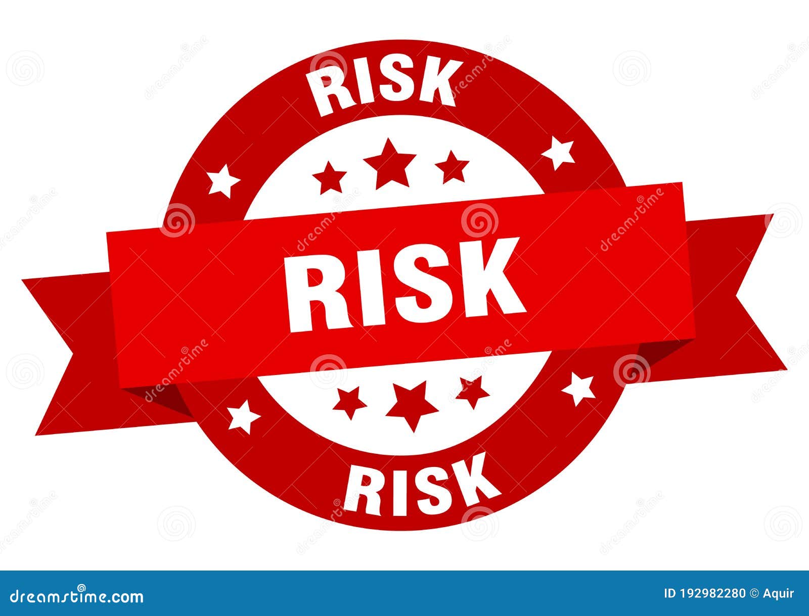 Risk Round Ribbon Isolated Label. Risk Sign Stock Vector - Illustration ...