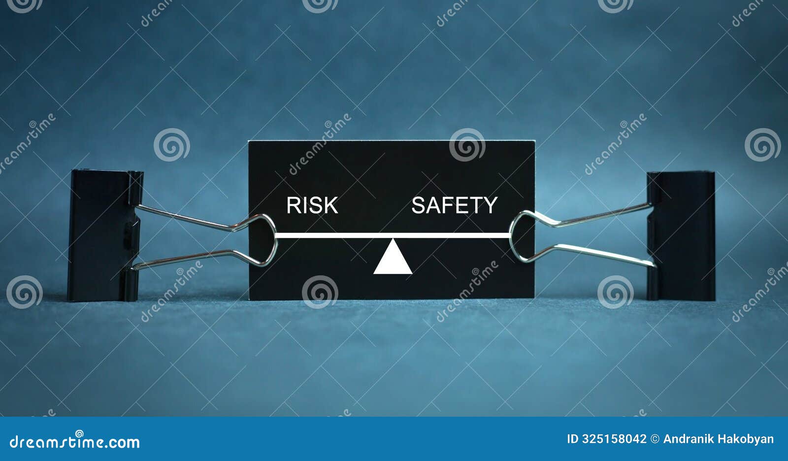 Risk and Safety Word with a Scales. Business Stock Photo - Image of ...