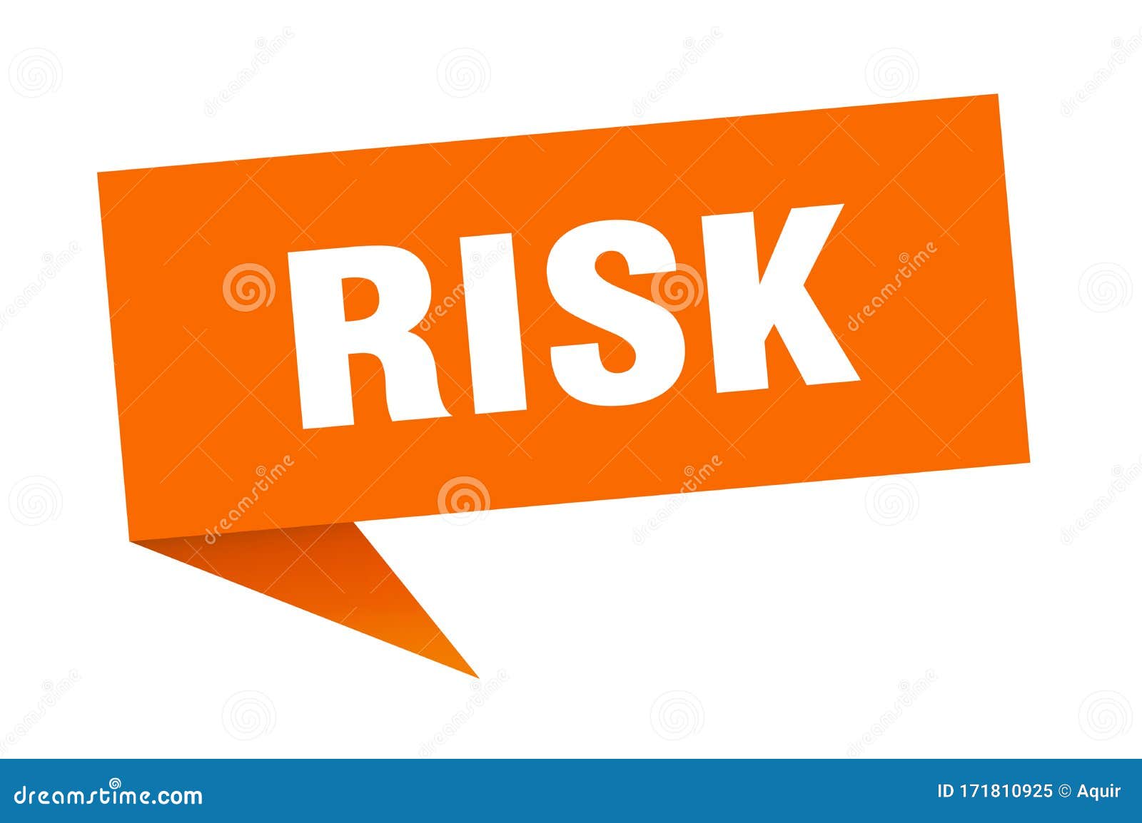 Risk Speech Bubble. Risk Ribbon Sign Stock Vector - Illustration of ...
