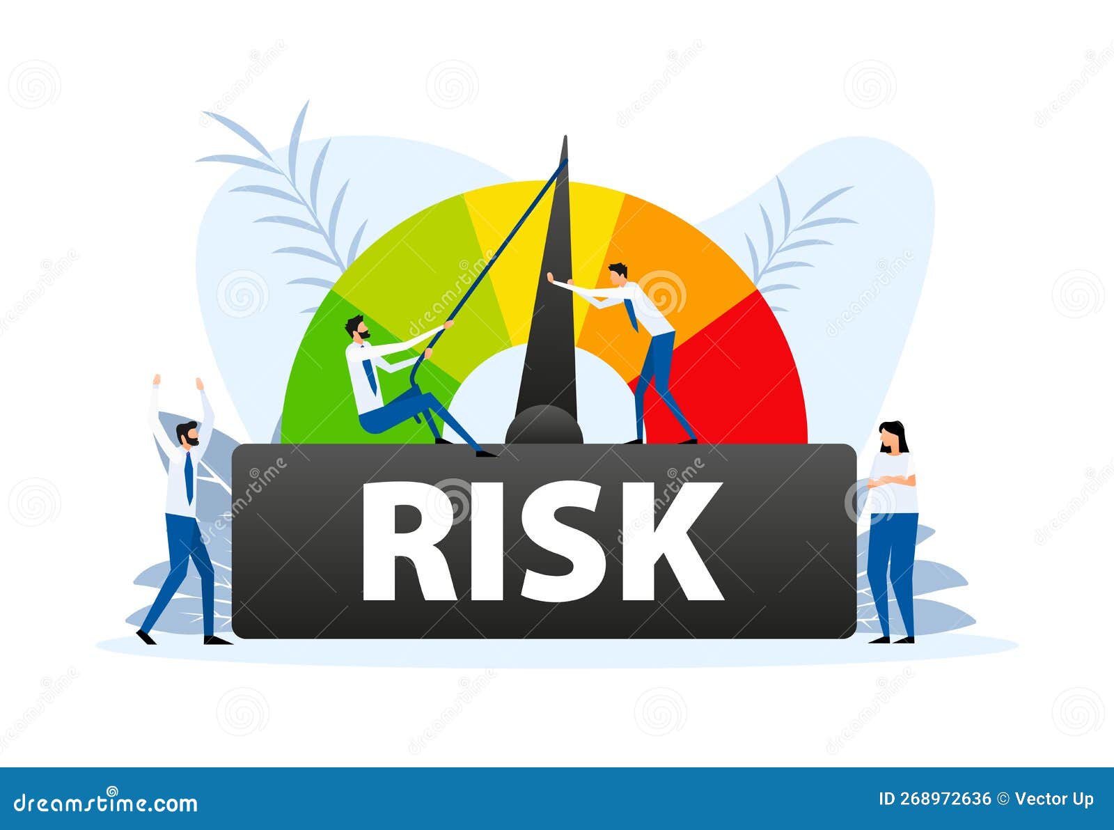 Risk Speedometer. Risk Gauge Icon Stock Vector - Illustration of manage ...