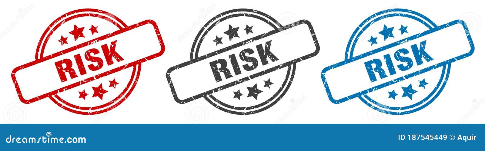Risk Stamp. Risk Round Isolated Sign Stock Vector - Illustration of ...