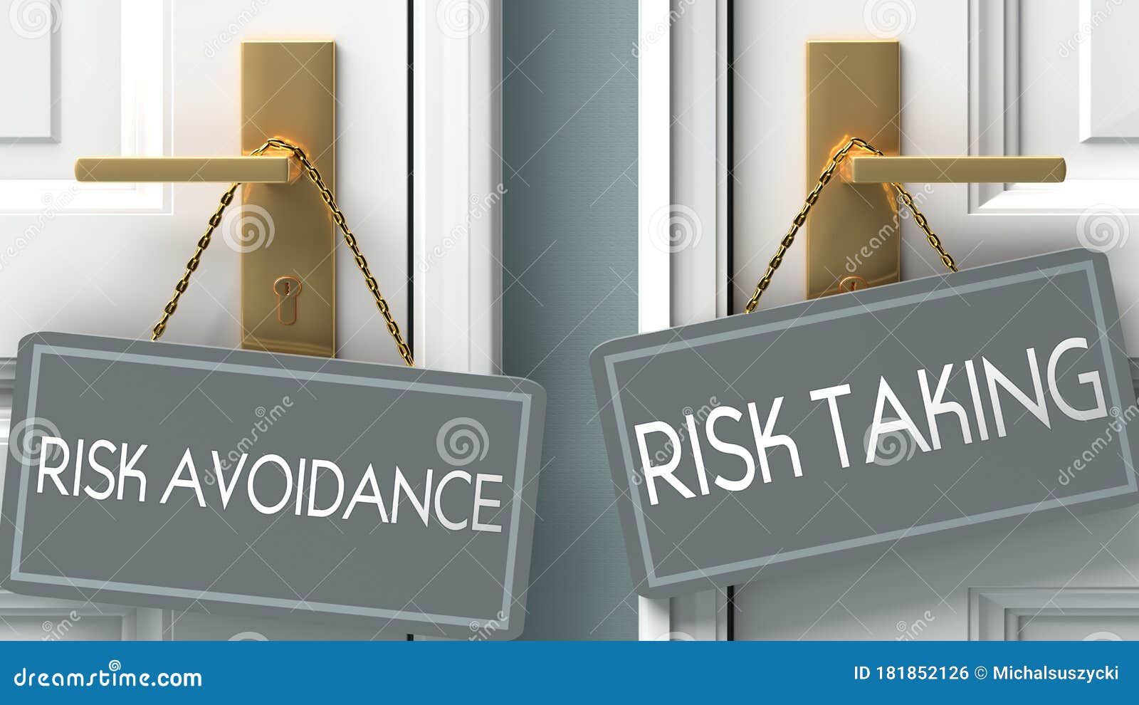 Risk Taking or Risk Avoidance As a Choice, Pictured As Words Risk ...
