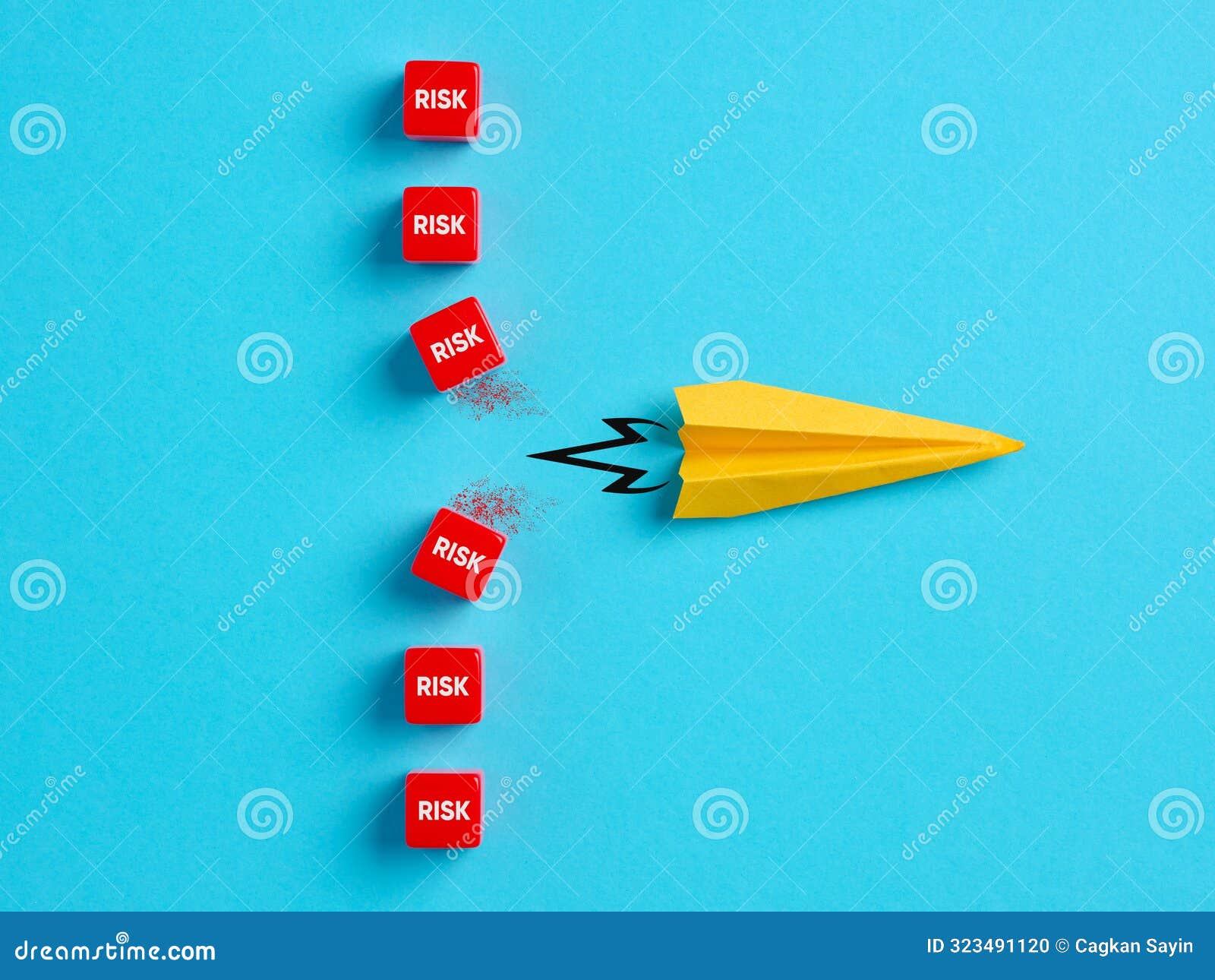 Risk Taking and Conquering Risky Obstacles Concept Stock Photo - Image ...