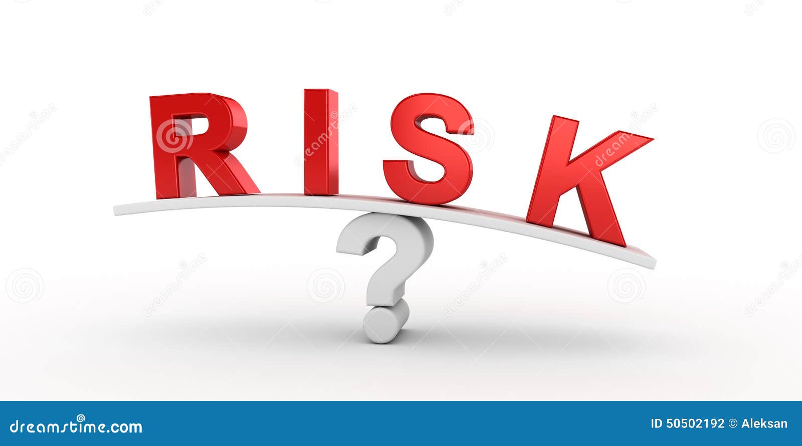 Risk Text Balancing on Question Stock Illustration - Illustration of ...