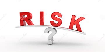 Risk Text Balancing on Question Stock Illustration - Illustration of ...