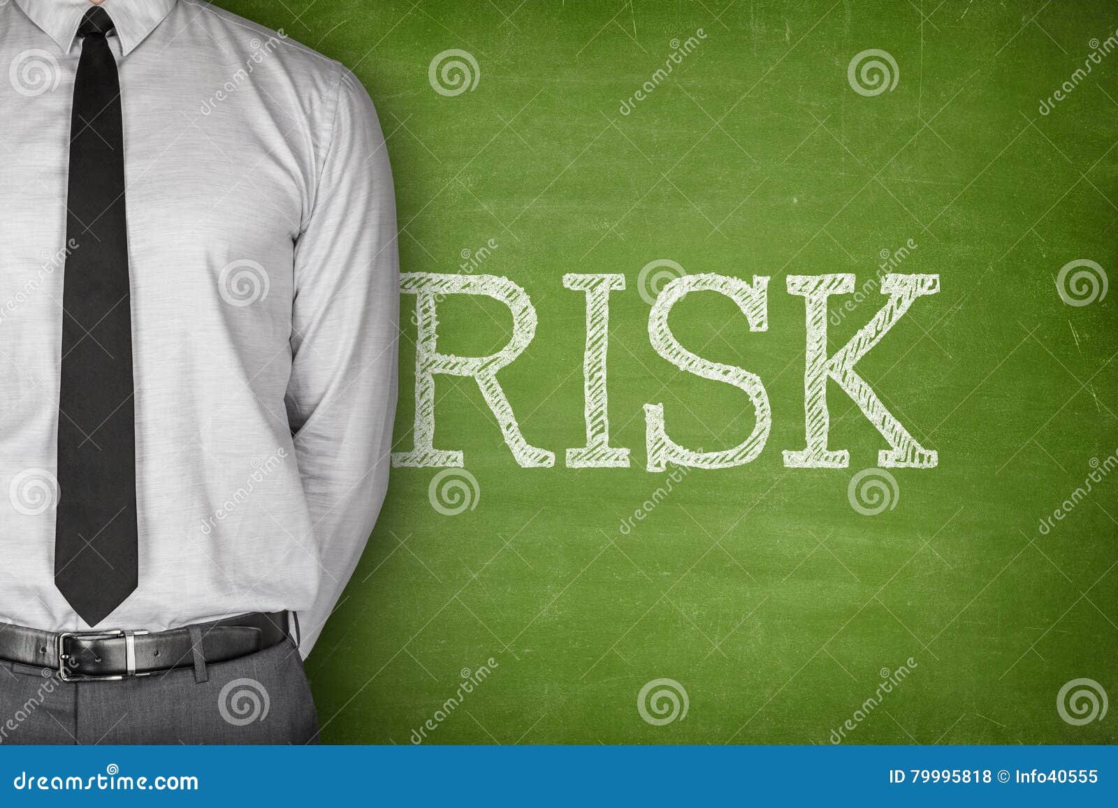 Risk text on blackboard stock photo. Image of finance - 79995818