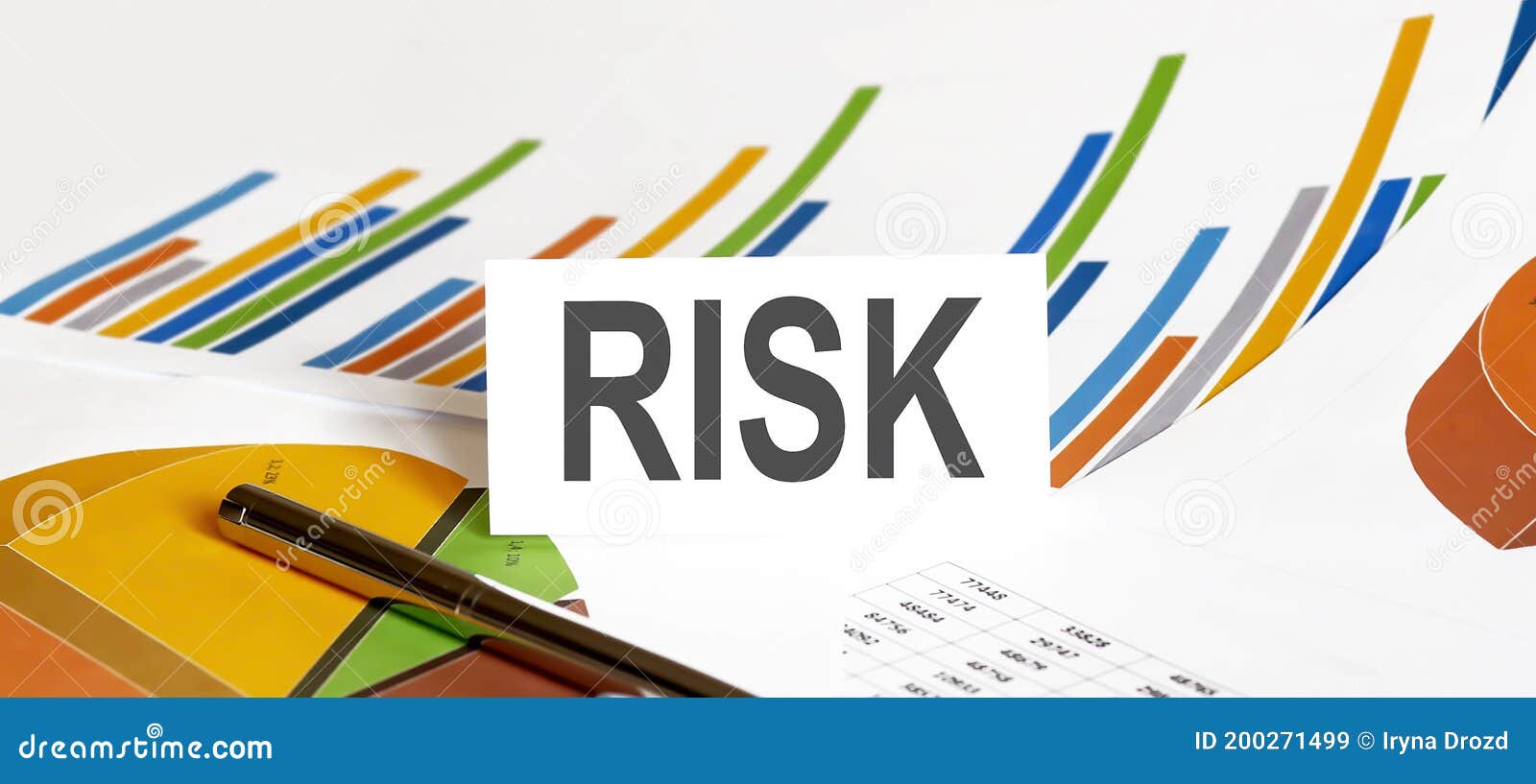 RISK Text on Paper on Chart Background with Pen Stock Image - Image of ...