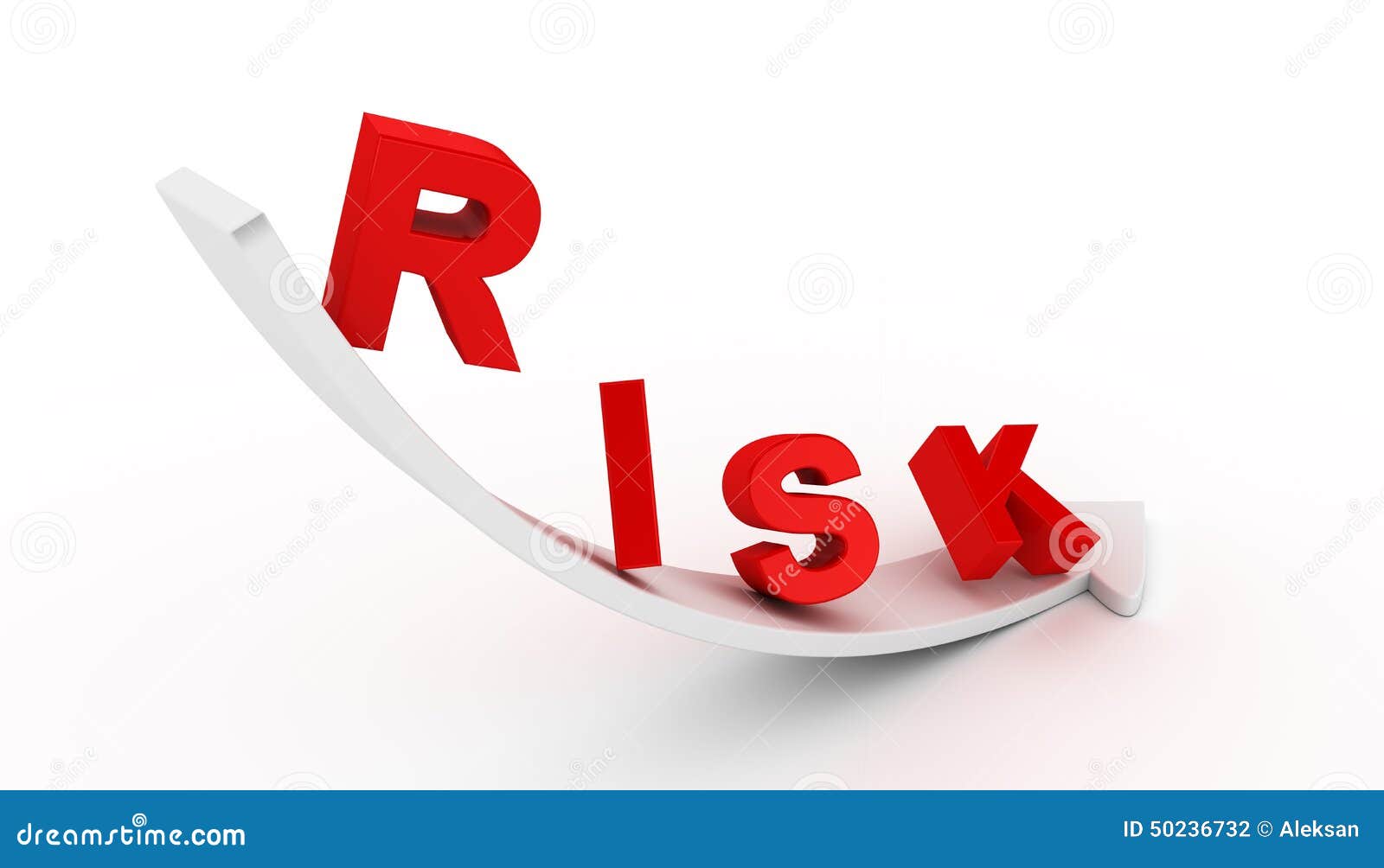 Risk Text On A Billboard Sign Atop A Building. Cartoon Vector ...