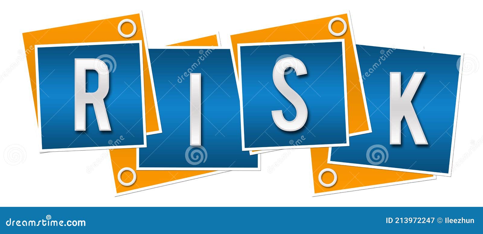 Risk Blue Orange Blocks Rings Stock Illustration - Illustration of ...