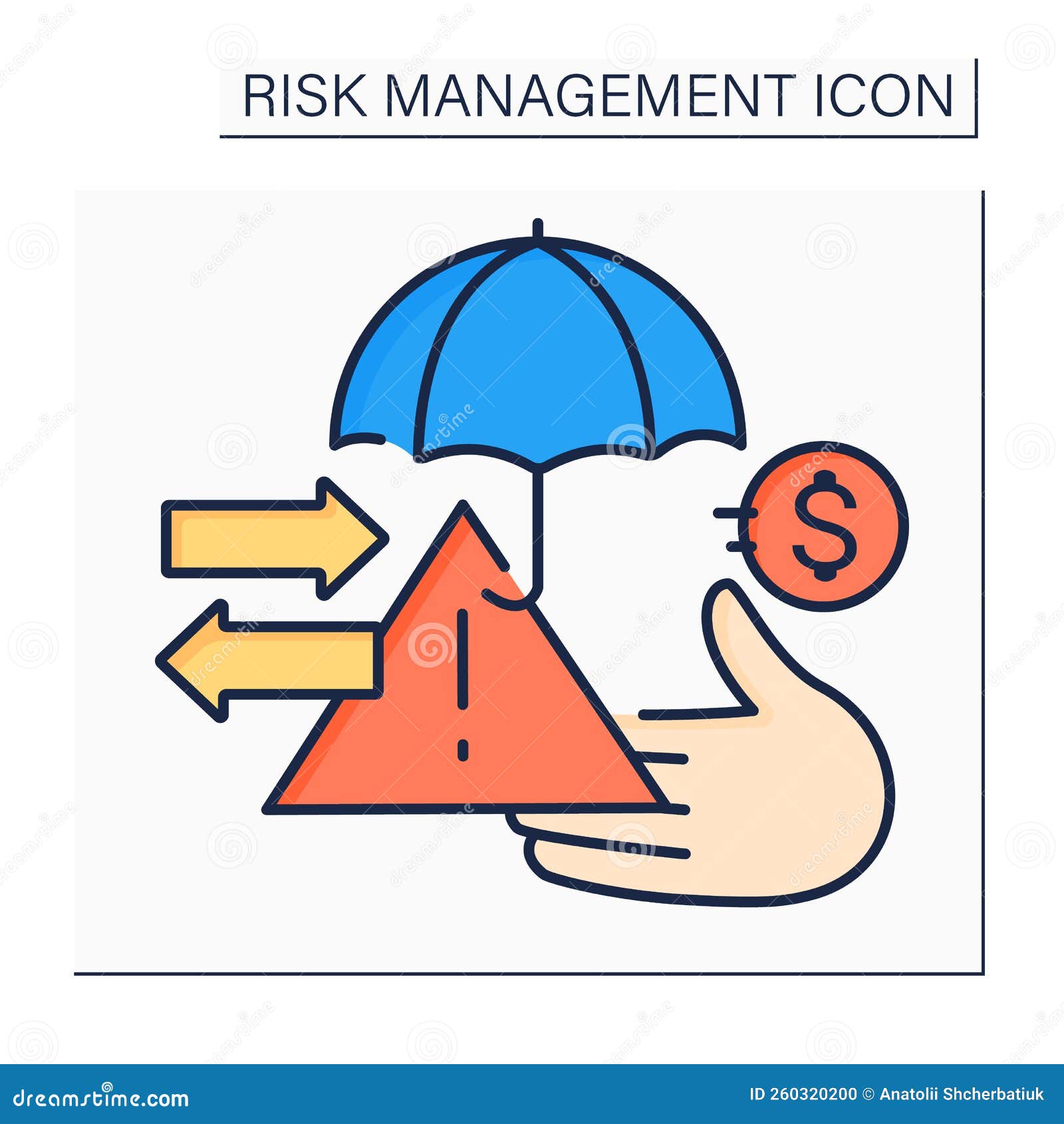 Risk transfer color icon stock vector. Illustration of pointer - 260320200 Risk transfer color icon stock vector. Illustration of pointer - 260320200