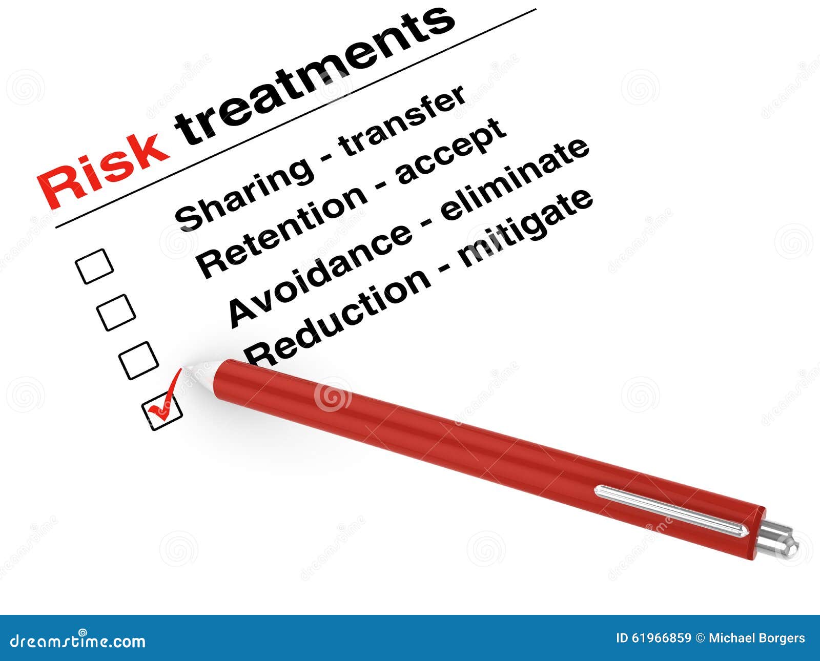 Risk treatment checklist stock illustration. Illustration of checklist ...