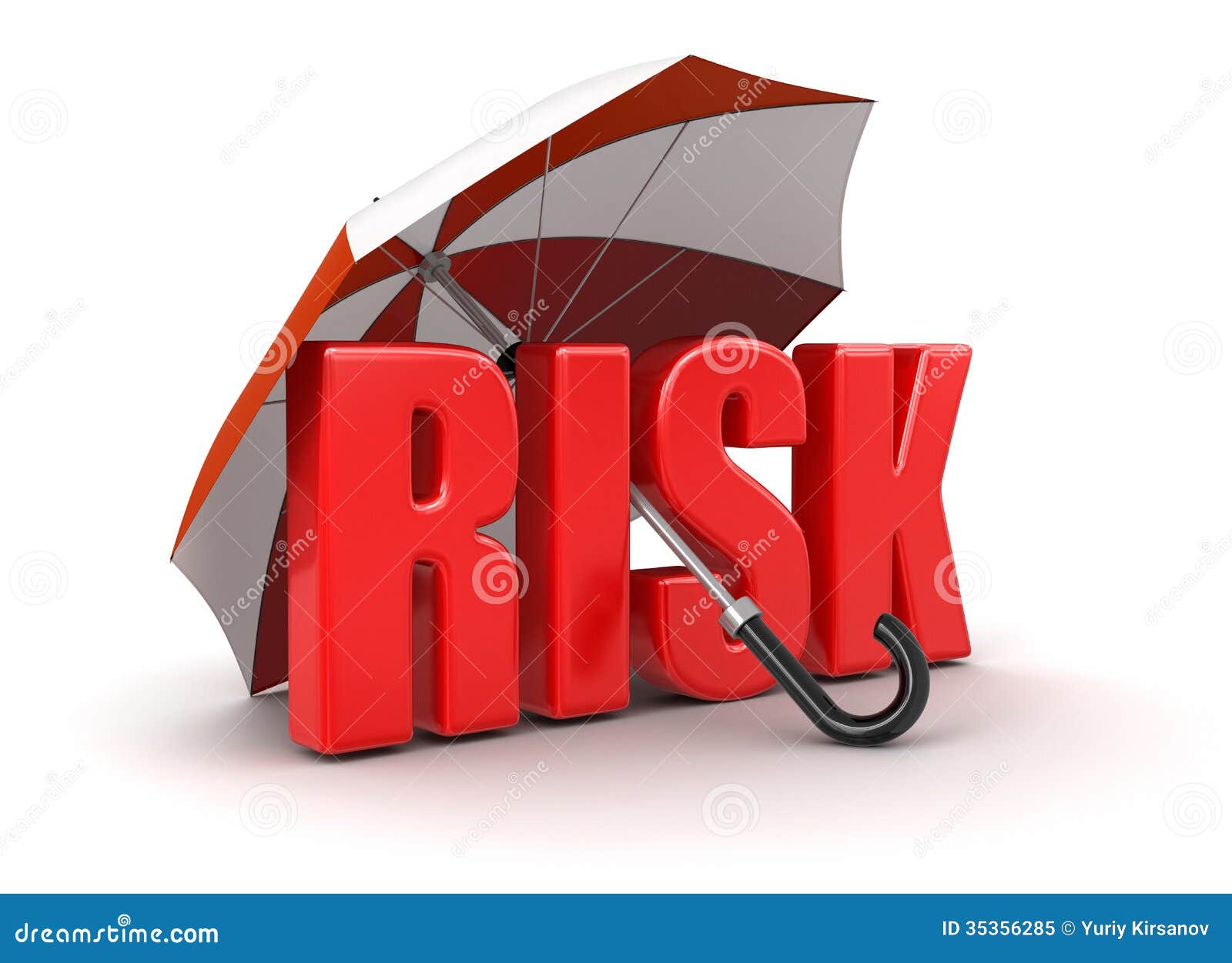 Risk Under Umbrella (clipping Path Included) Stock Illustration ...