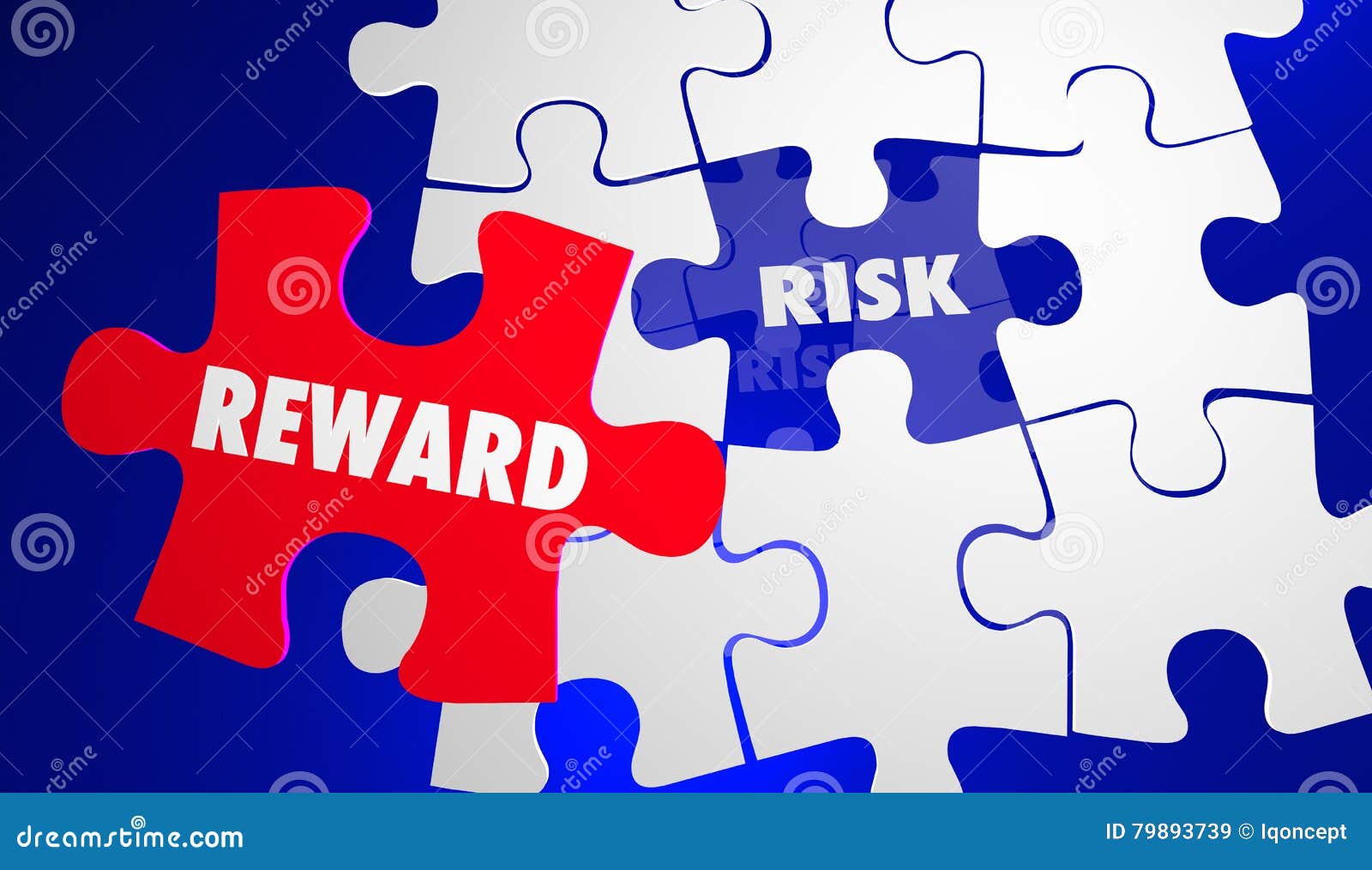 Risk Vs Reward ROI Return Investment Puzzle Stock Illustration ...