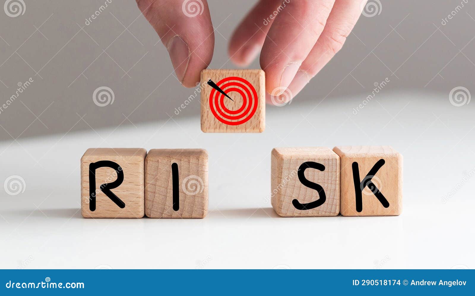 RISK Wooden Blocks of Business Concept on White Background. Stock Photo ...