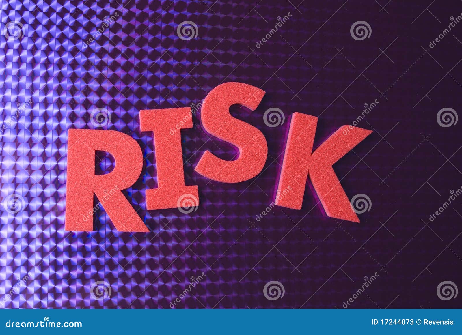 Risk Word on Blue Neon Background Stock Image - Image of conceptual ...