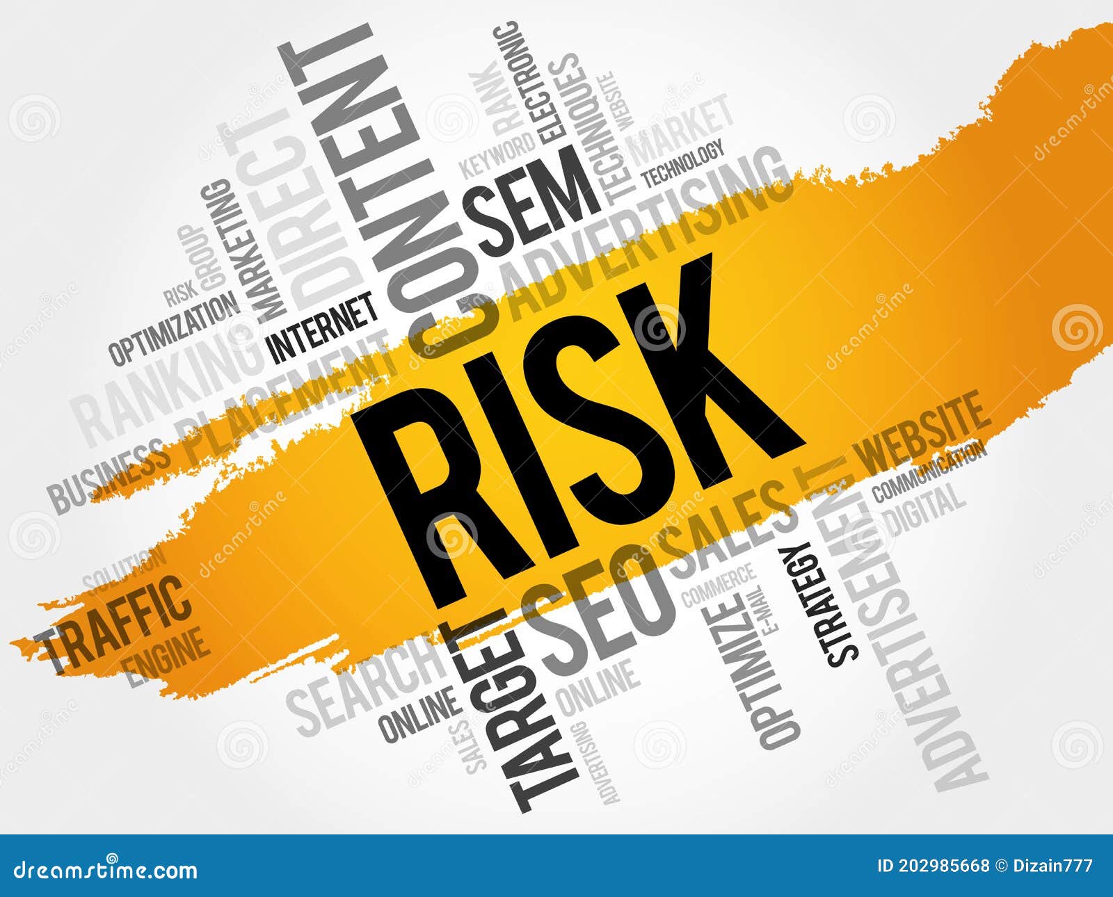 RISK word cloud stock illustration. Illustration of project - 202985668