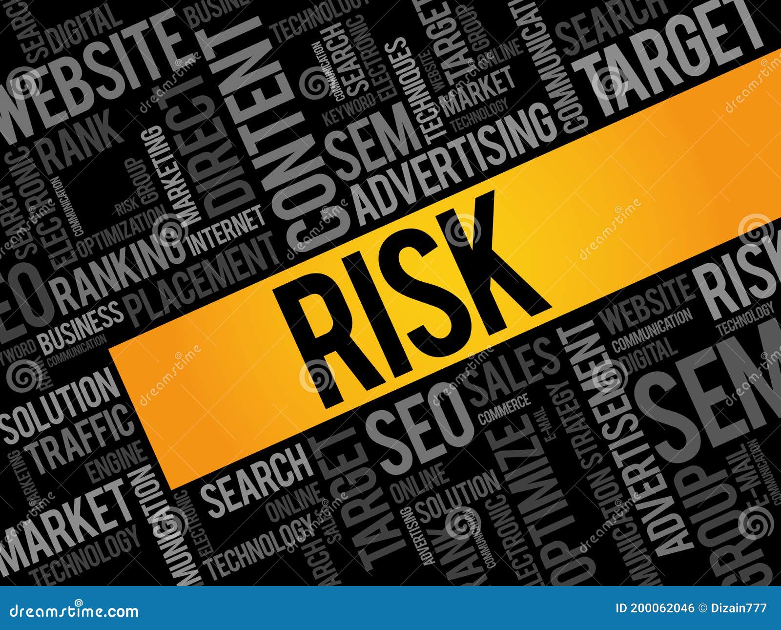 RISK word cloud stock illustration. Illustration of concept - 200062046