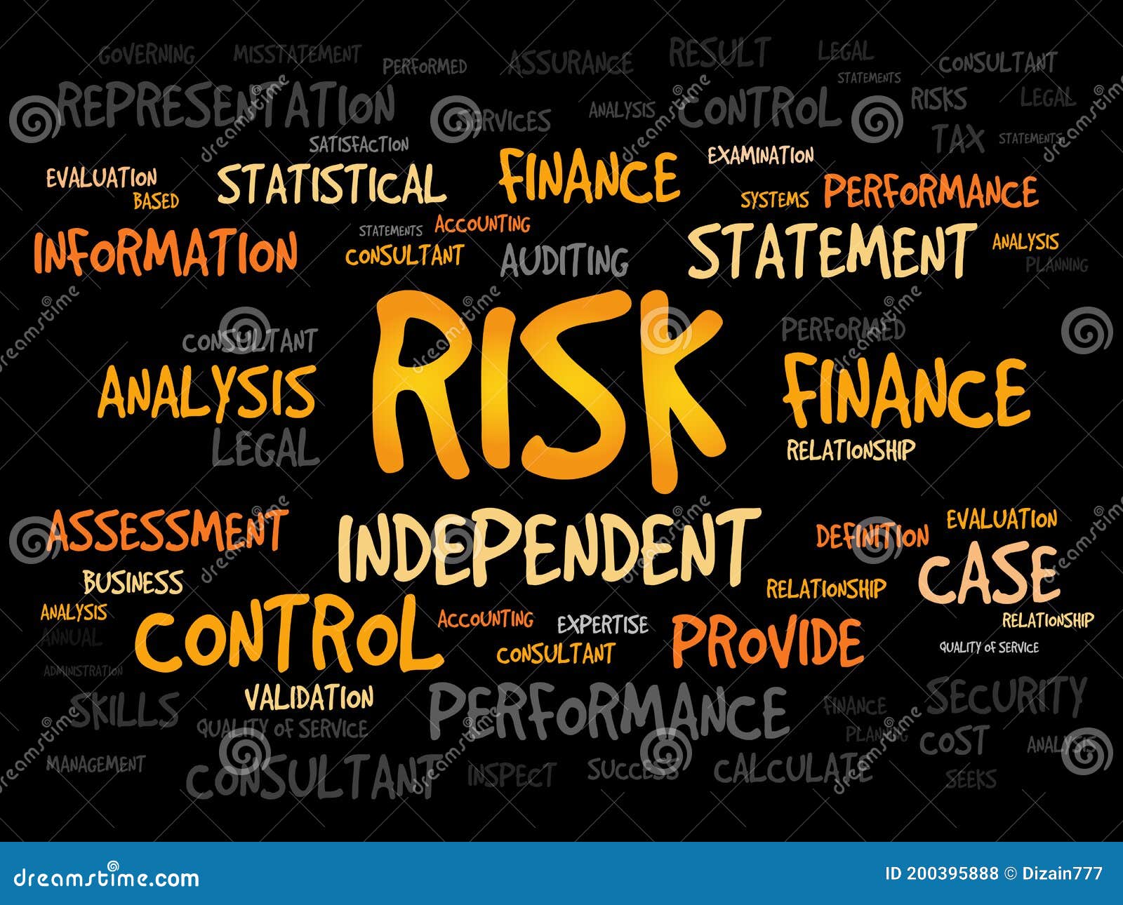 RISK word cloud stock illustration. Illustration of negative - 200395888