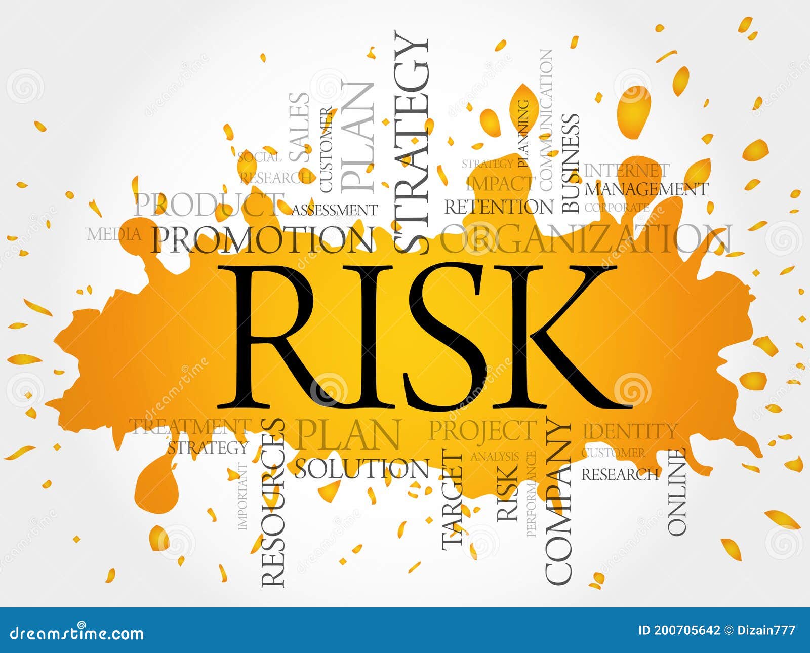 RISK word cloud stock illustration. Illustration of cloud - 200705642