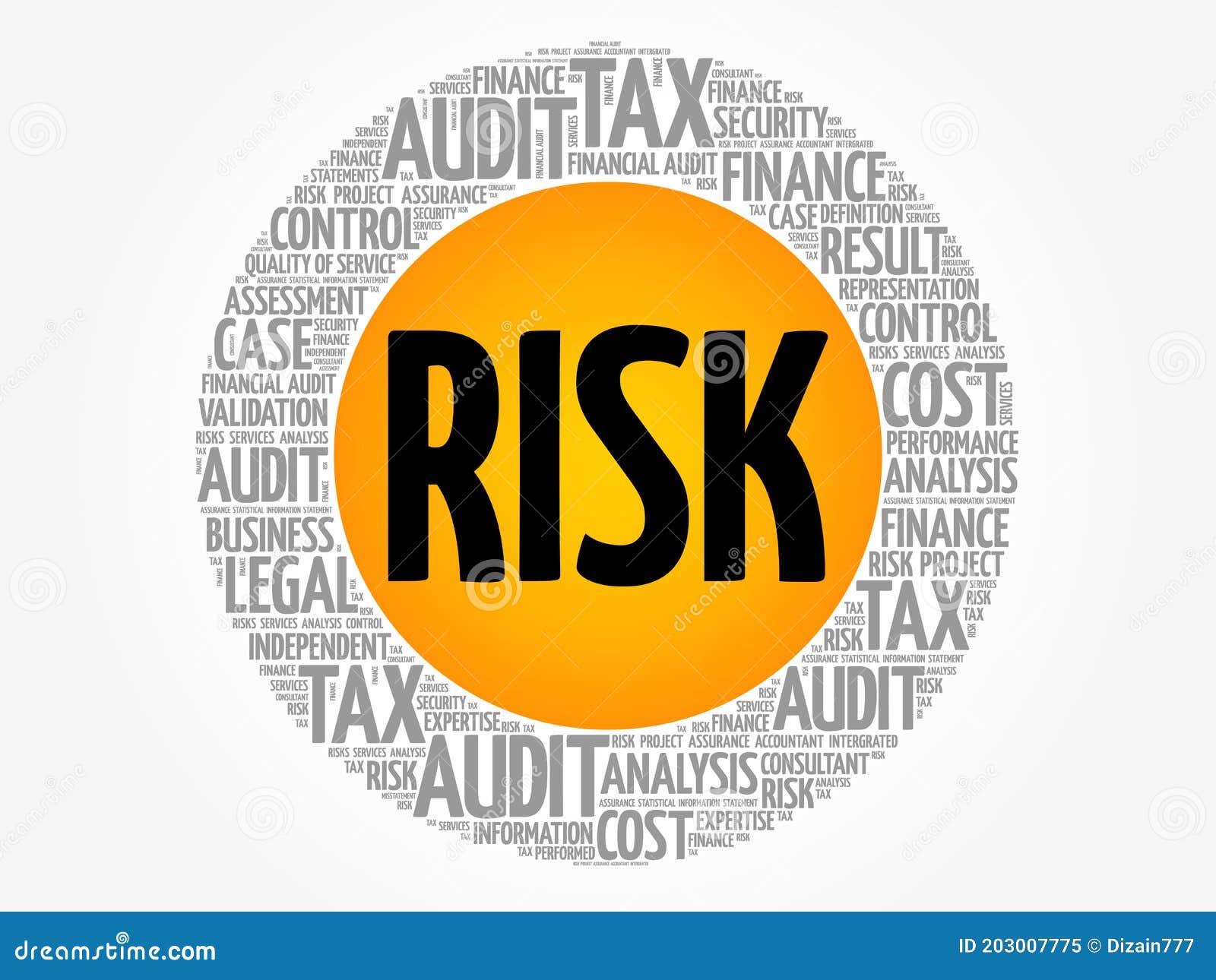 RISK word cloud collage stock illustration. Illustration of cons ...