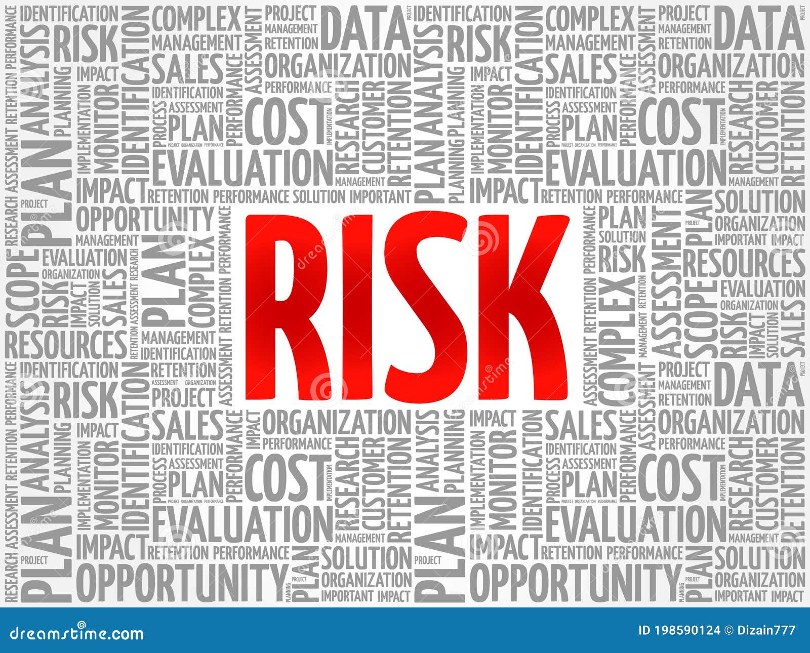 RISK word cloud collage stock illustration. Illustration of layout ...