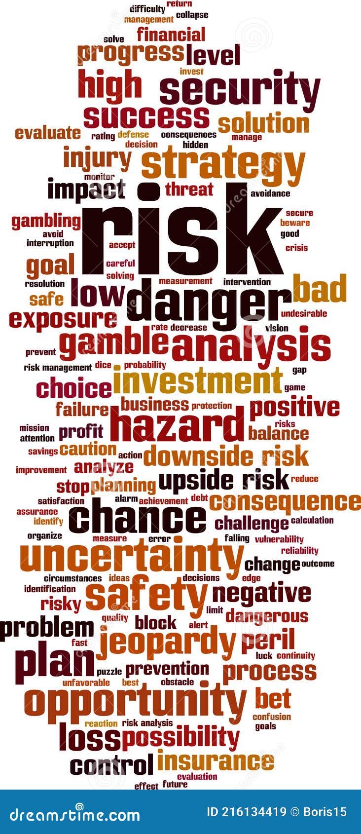 Risk word cloud stock vector. Illustration of possibility - 216134419