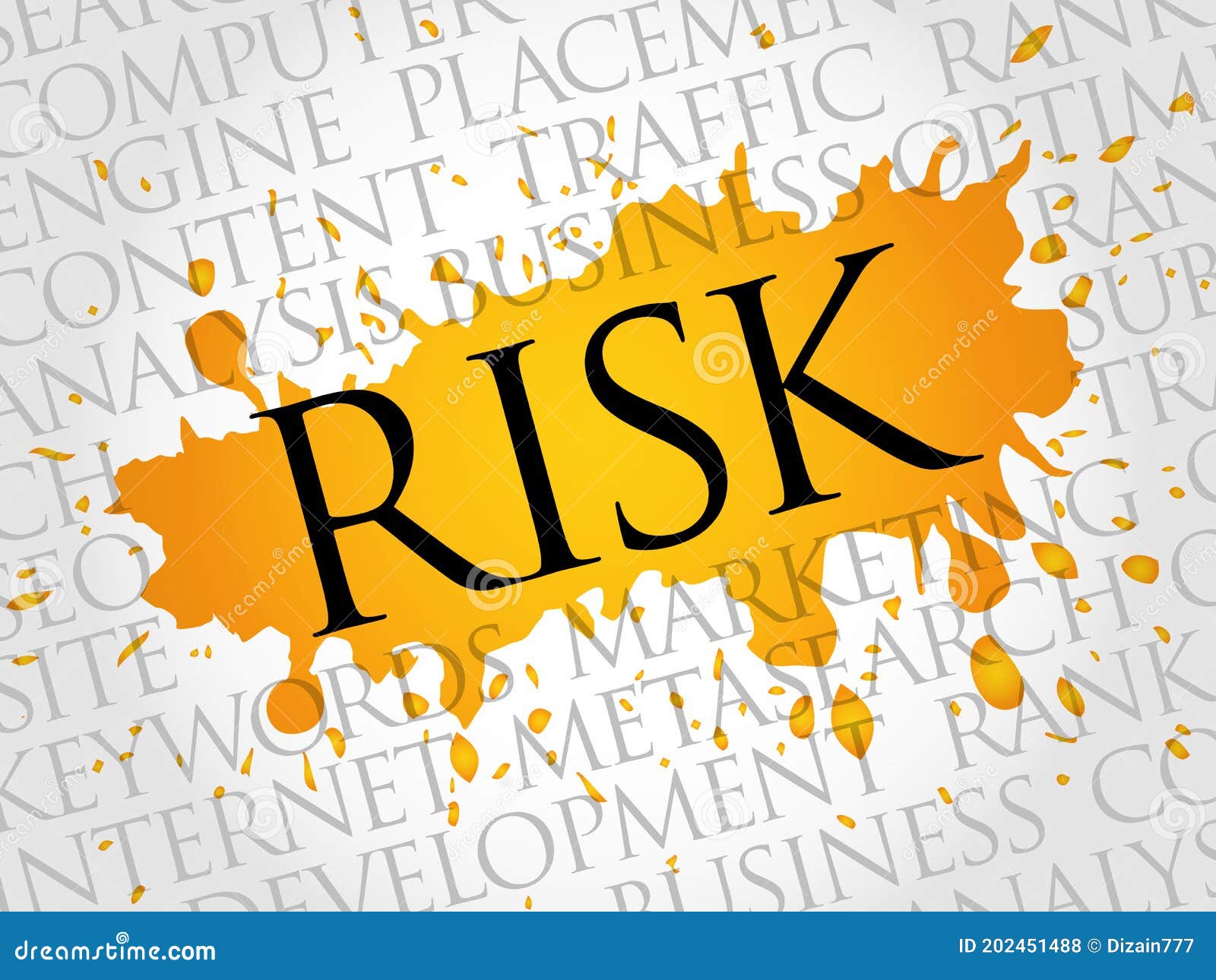 RISK word cloud stock illustration. Illustration of background - 202451488