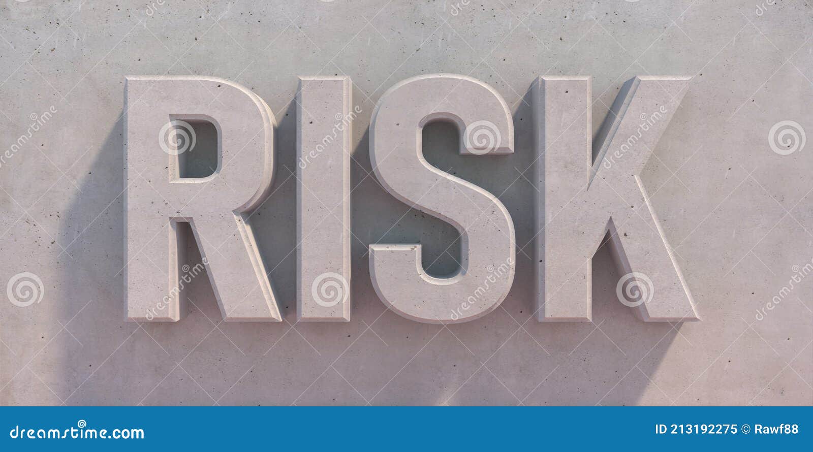 Risk Word on Concrete Wall Background, Texture. 3d Illustration Stock ...