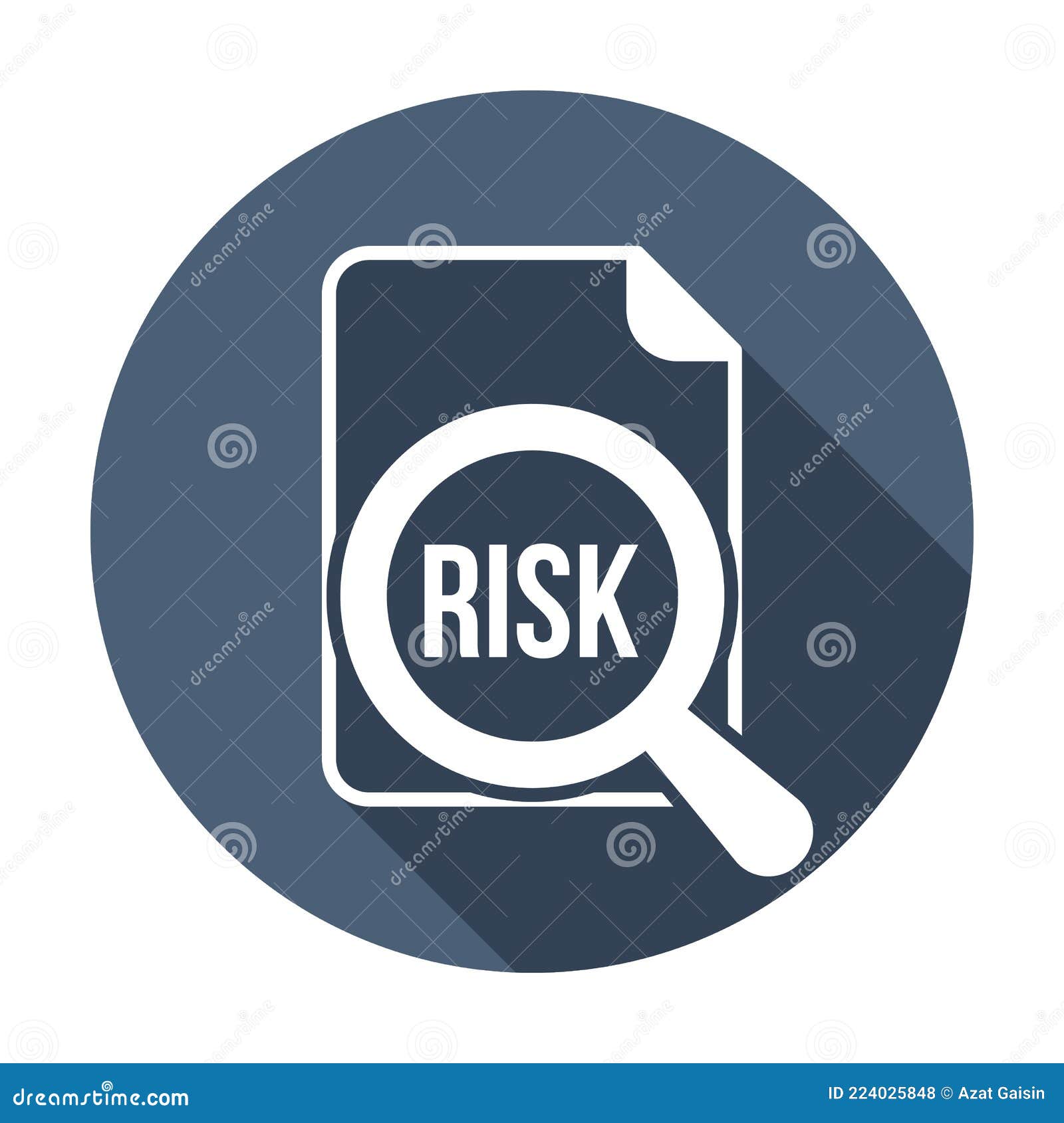 Risk Word Magnifying Glass. Risk Managment Icon Stock Vector ...