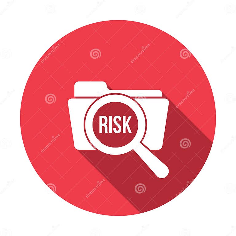 Risk Word Magnifying Glass. Vector Illustration Stock Vector ...