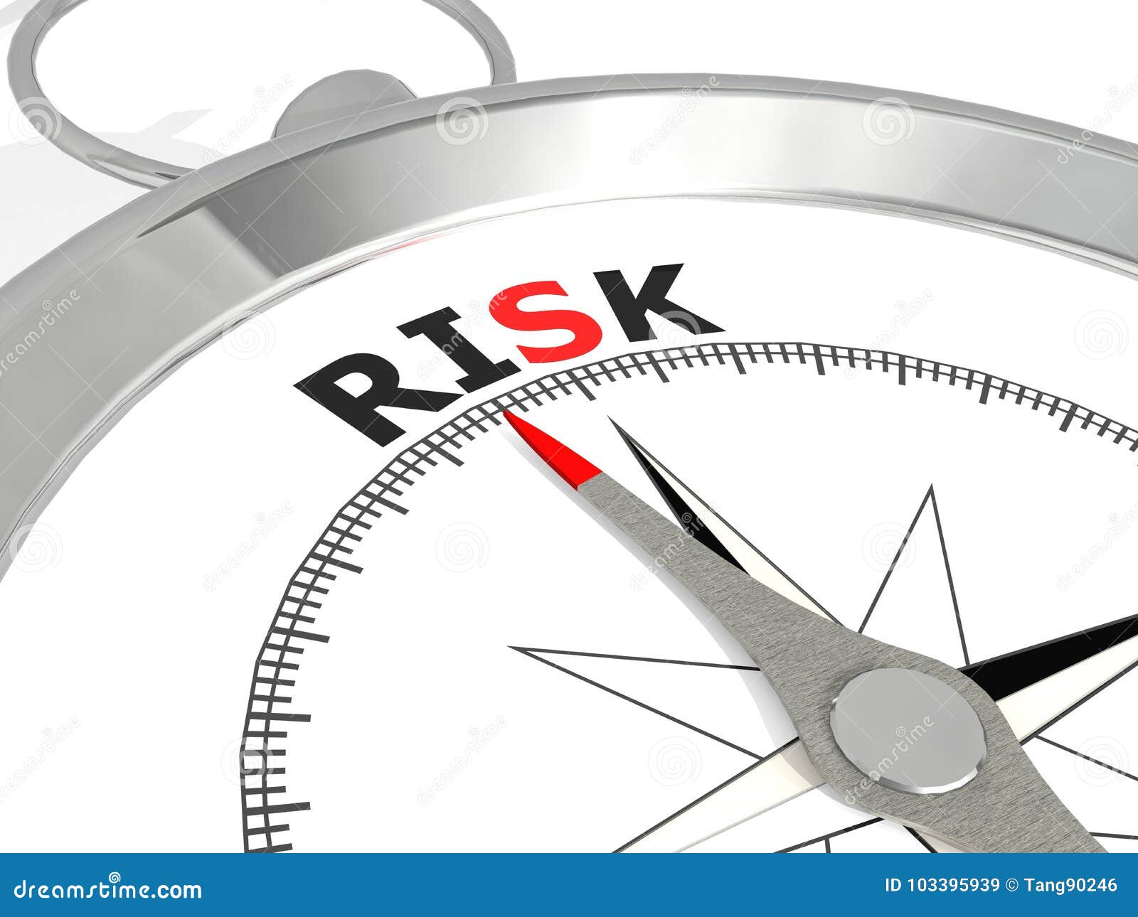 Risk Word on Metalic Compass Stock Illustration - Illustration of risk ...