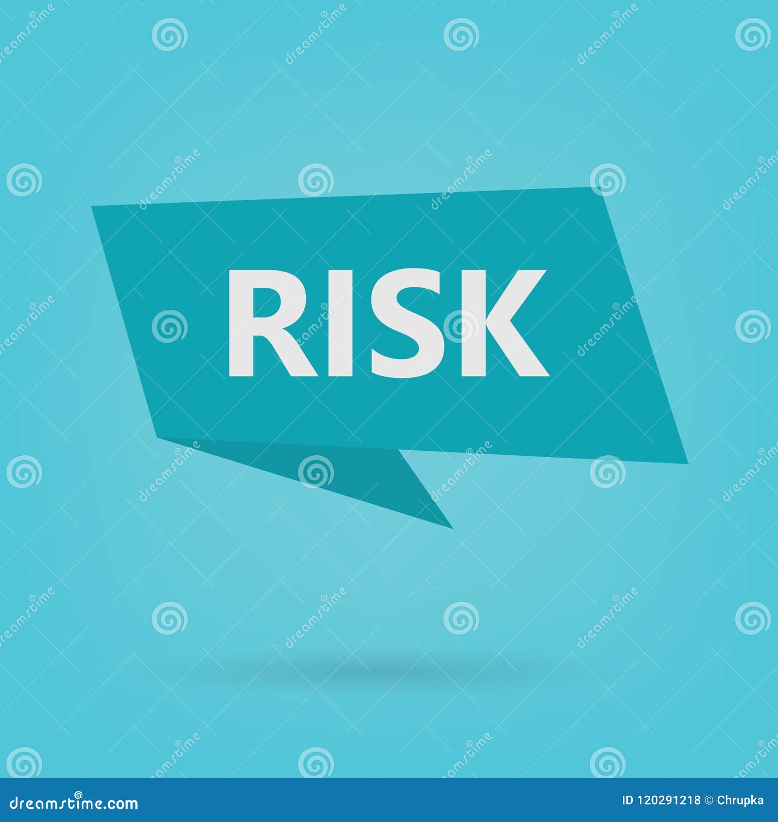 Risk word on sticker stock vector. Illustration of speech - 120291218