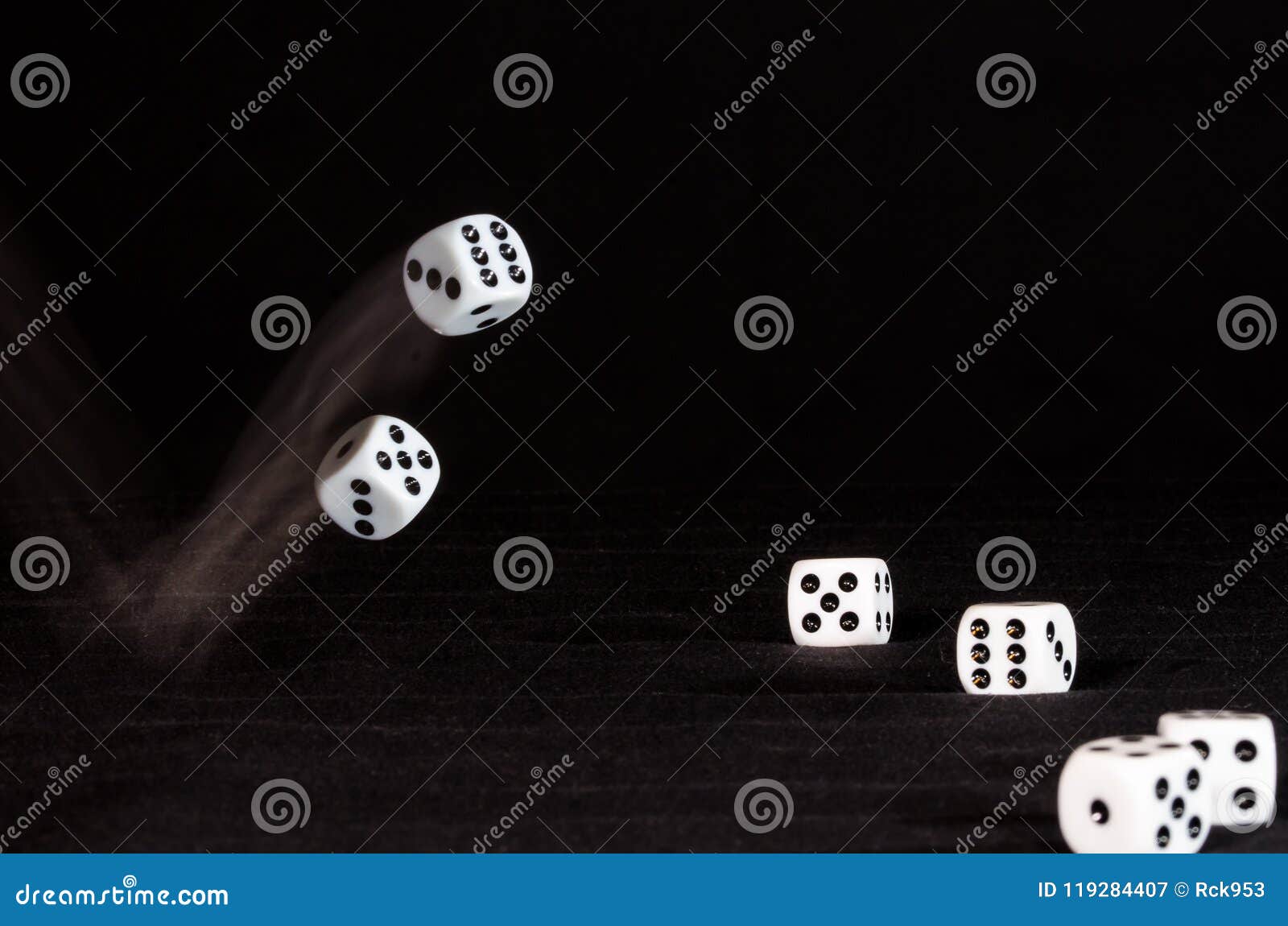 Risking All on a Roll of the Dice Stock Image - Image of risk, dice ...